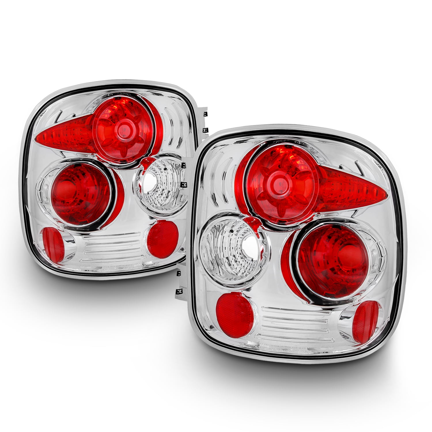 AKKON - Chrome Housing Tail Lights for 1999-2004 Chevy Silverado & GMC ...