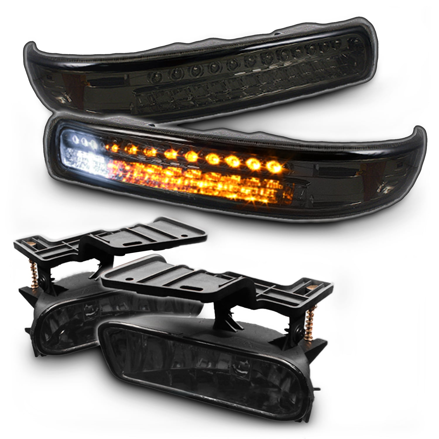 AKKON - Fits 2000-2006 Chevy Suburban Tahoe| 1999-2002 Silverado Smoked ...