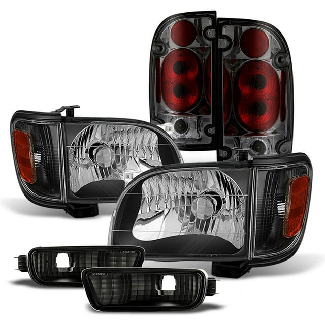AKKON - Fits 2001 2002 2003 2004 Toyota Tacoma Pickup Black Headlights+ ...