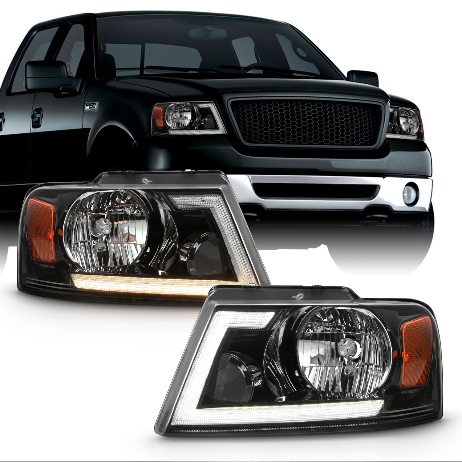 AKKON LED Headlights for 2004-2008 Ford F150, 06-08 Lincoln Mark LT ...