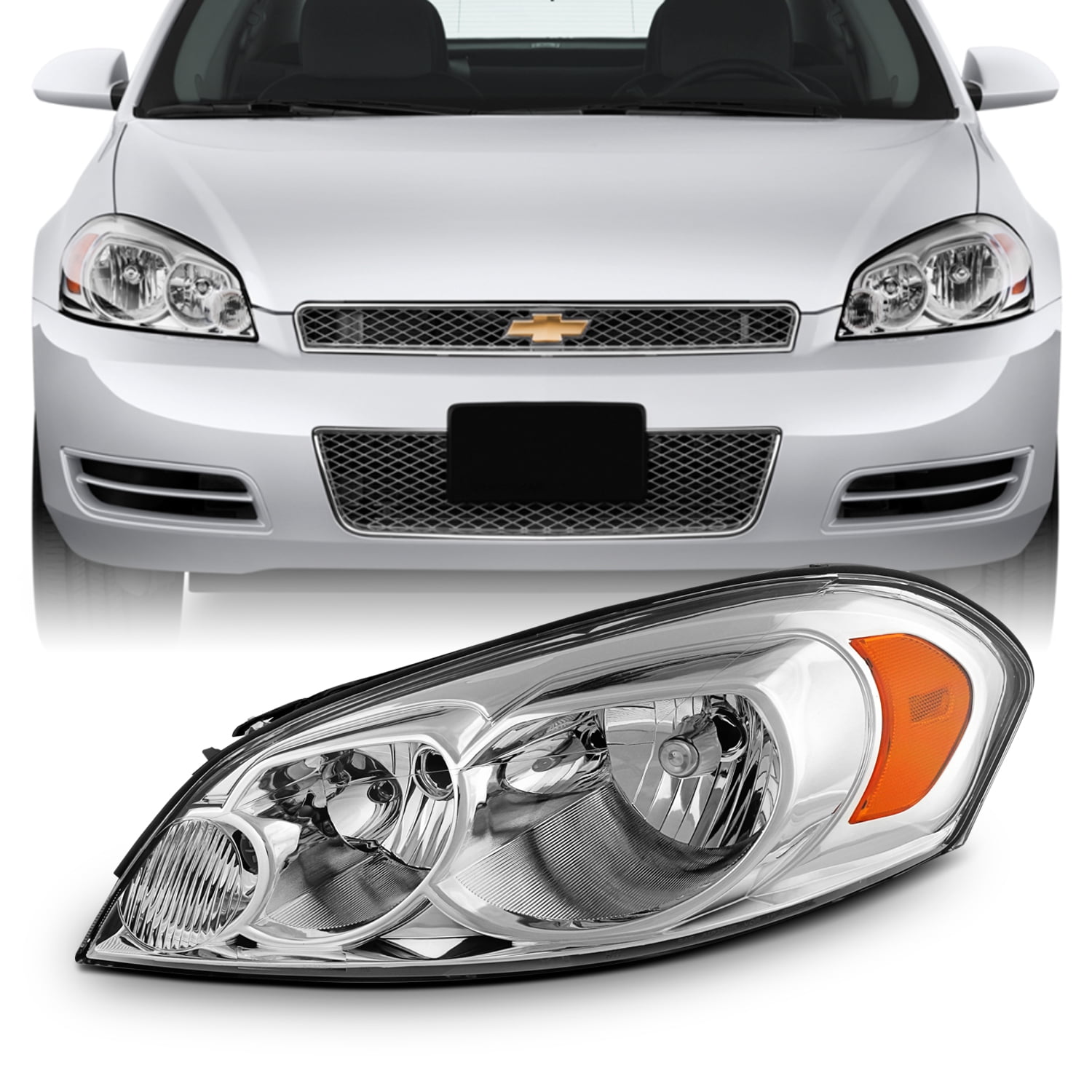 AKKON - Front Assembly Headlight for 2006-2013 Chevy Impala, 14-16 ...