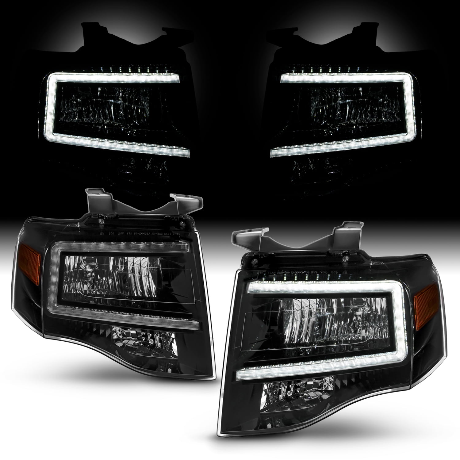 AKKON - Fits 2007-2014 Ford Expedition LED Bar [C-Tube] Parking Lamp ...