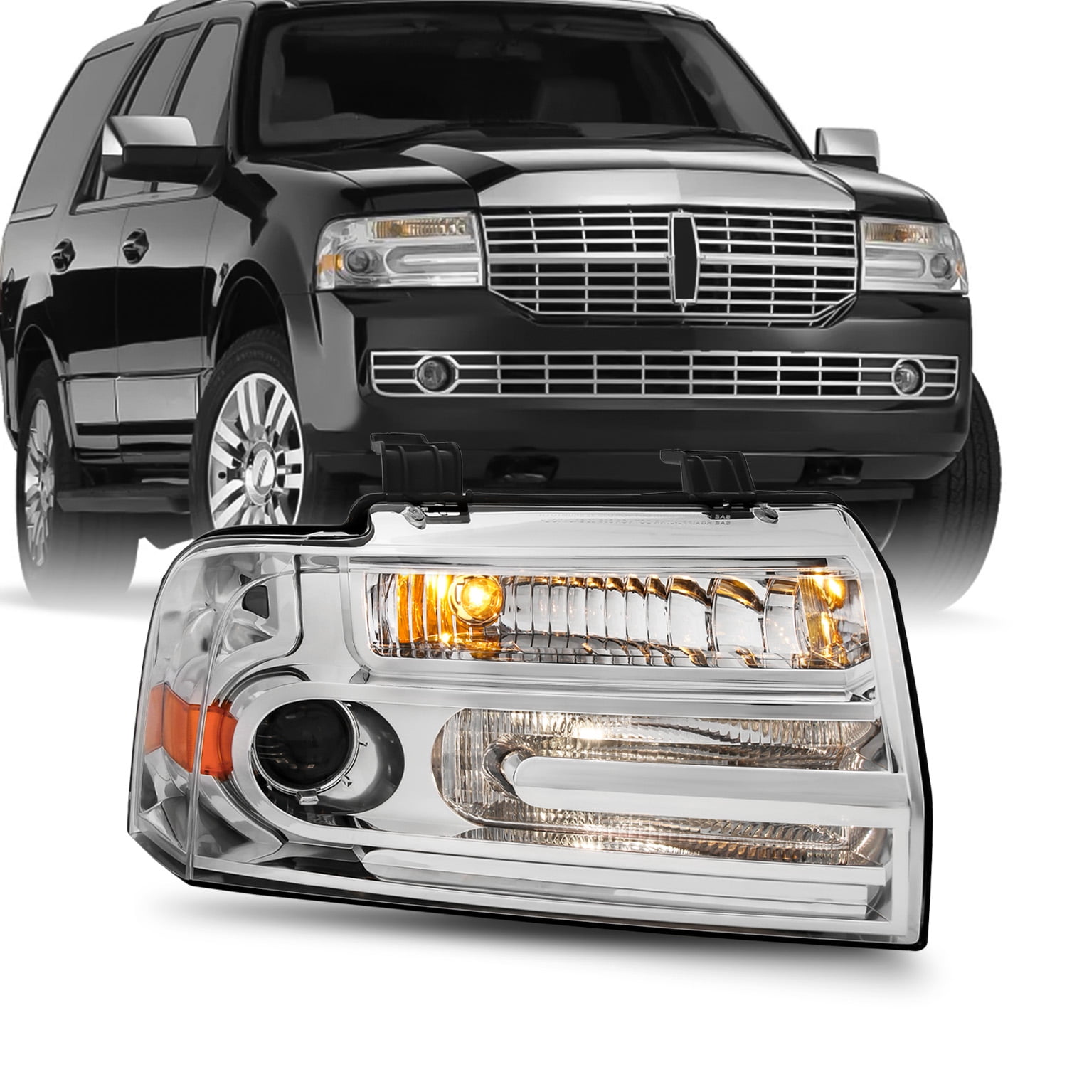 AKKON Front Light for 2007-2014 Lincoln Navigator SUV, HID Xenon Type ...