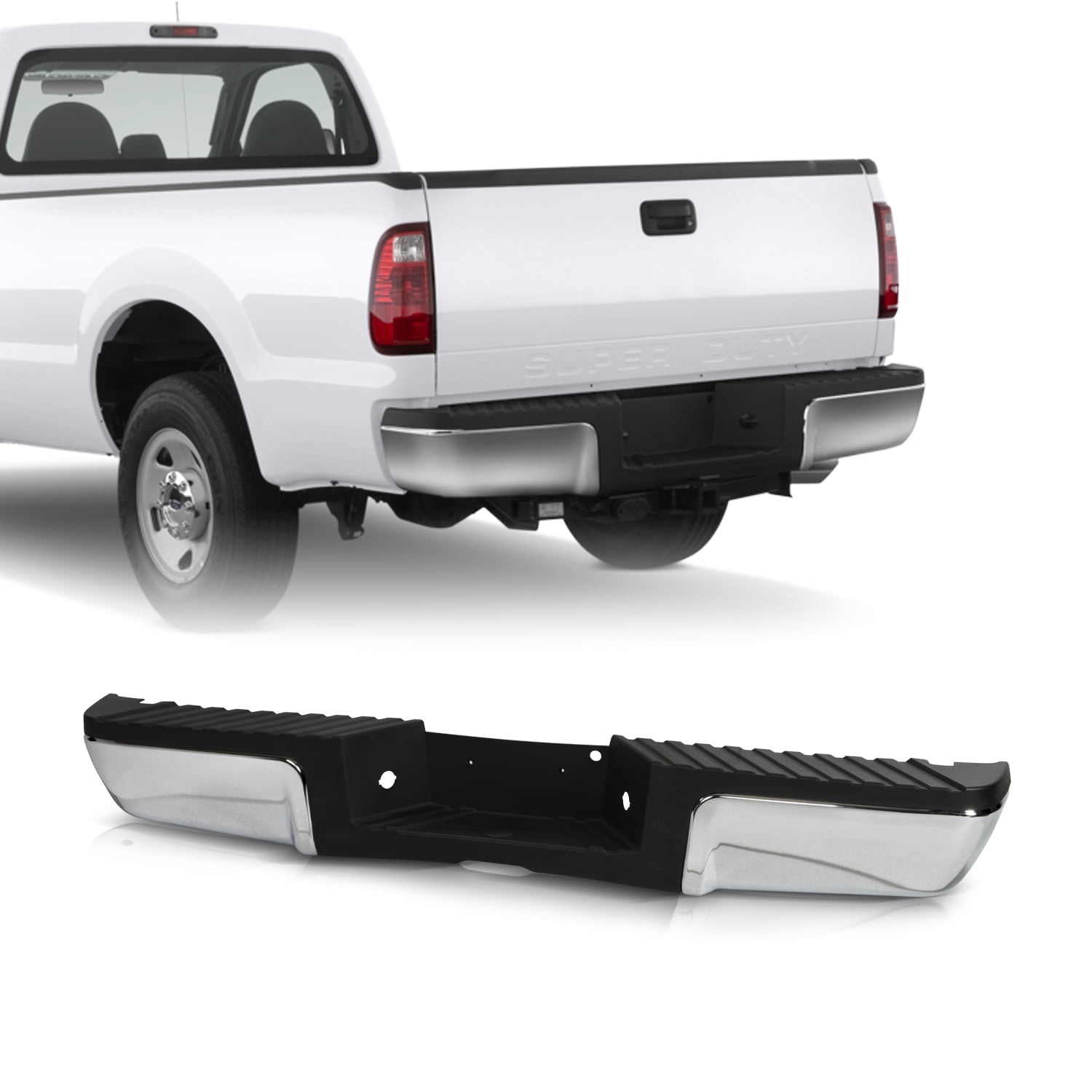 AKKON - Fits 2008-2016 Ford F250/F350/F450 SuperDuty Chrome Steel Rear ...