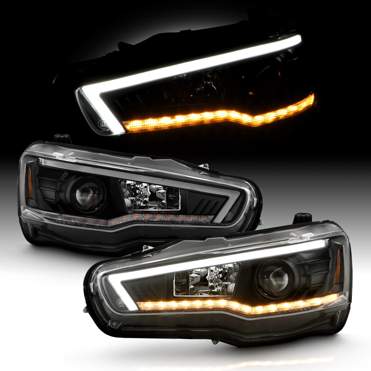 AKKON - Fits 2008-2017 Mitsubishi Lancer 08-15 Evolution LED Tube ...