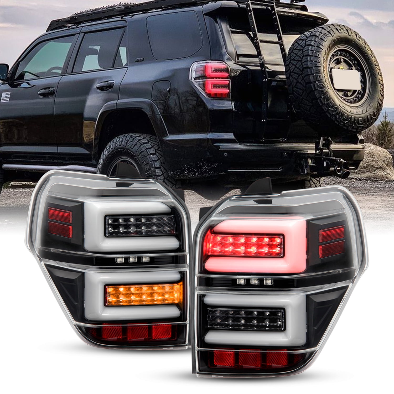 AKKON - Fits 2010-2022 Toyota 4Runner [Full LED] Tube Bar DRL Running ...