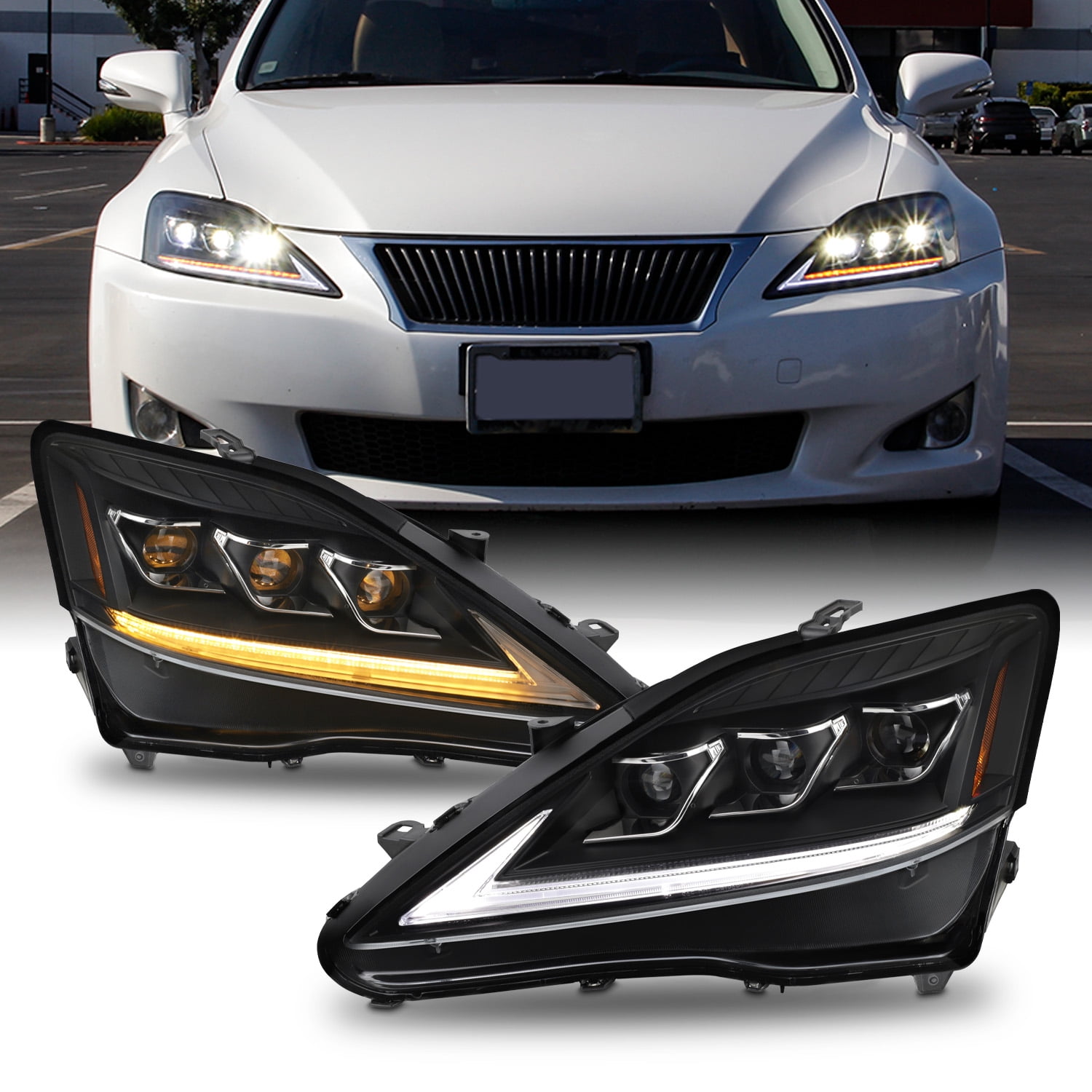 AKKON - Fits 2011-2013 Lexus IS250 IS350 [HID/Xenon Type] Projector ...