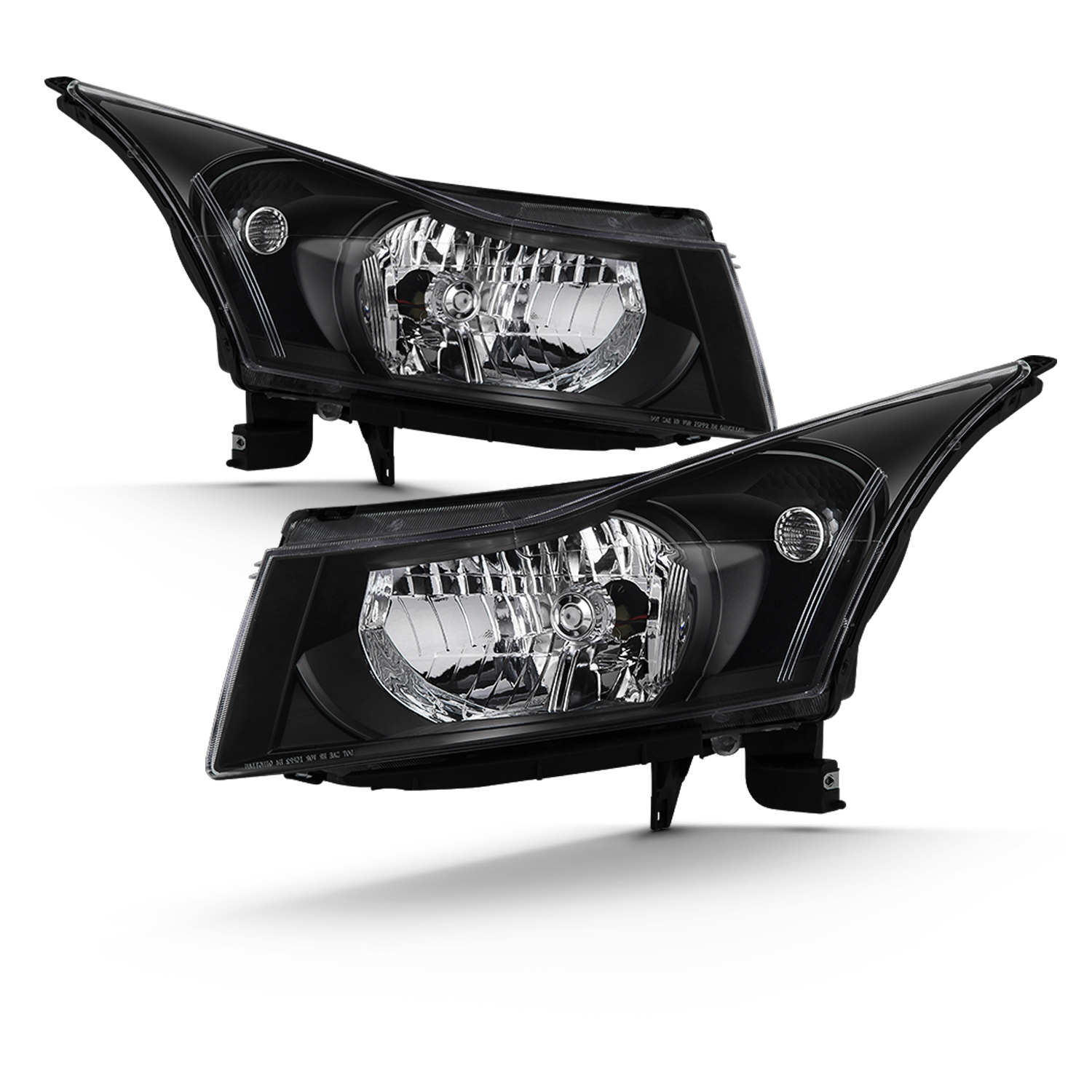 AKKON - Front Light for 2011-2015 Chevy Cruze Sedan, Black Headlights ...