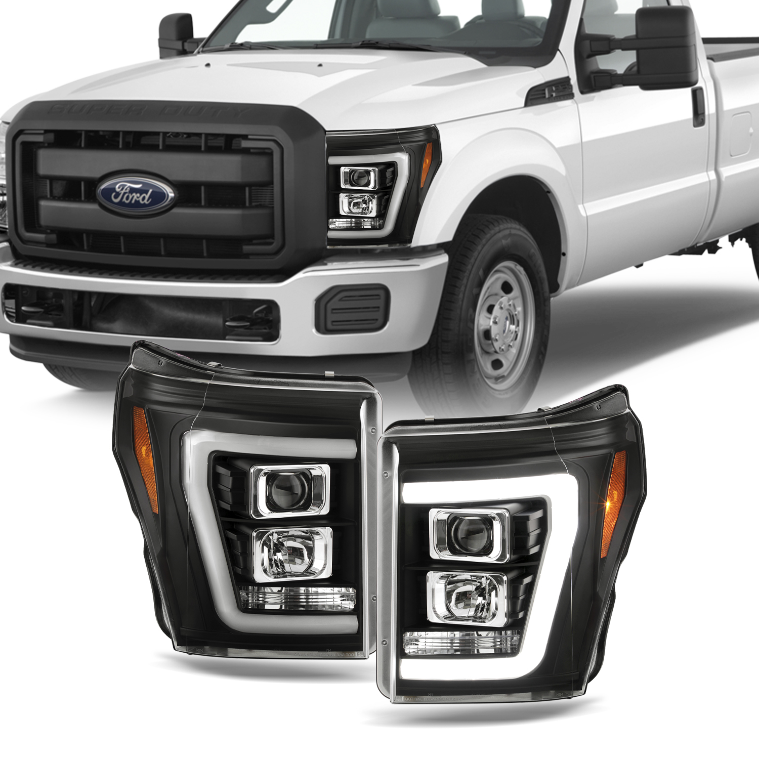 AKKON - Fits 2011-2016 Ford F250/F350/F450/F550 Super Duty LED Parking ...
