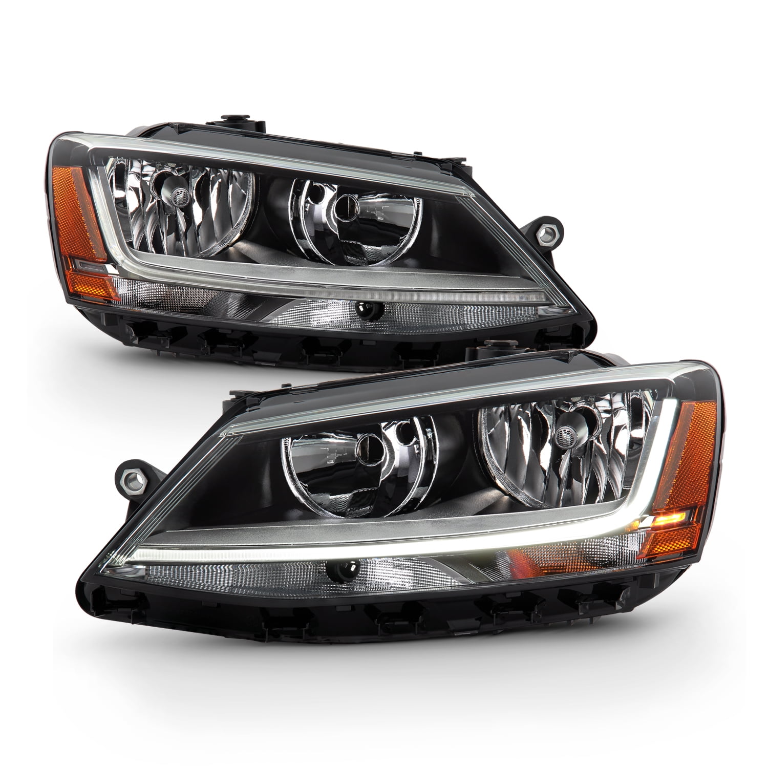 AKKON, Fits 2011-2016 Volkswagen Jetta Sedan, 2017-2018 Jetta LED DRL ...