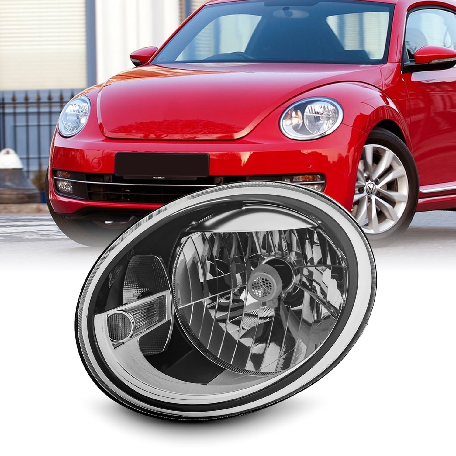 AKKON - Fits 2012-2019 Volkswagen VW Beetle [Halogen Type] Chrome ...