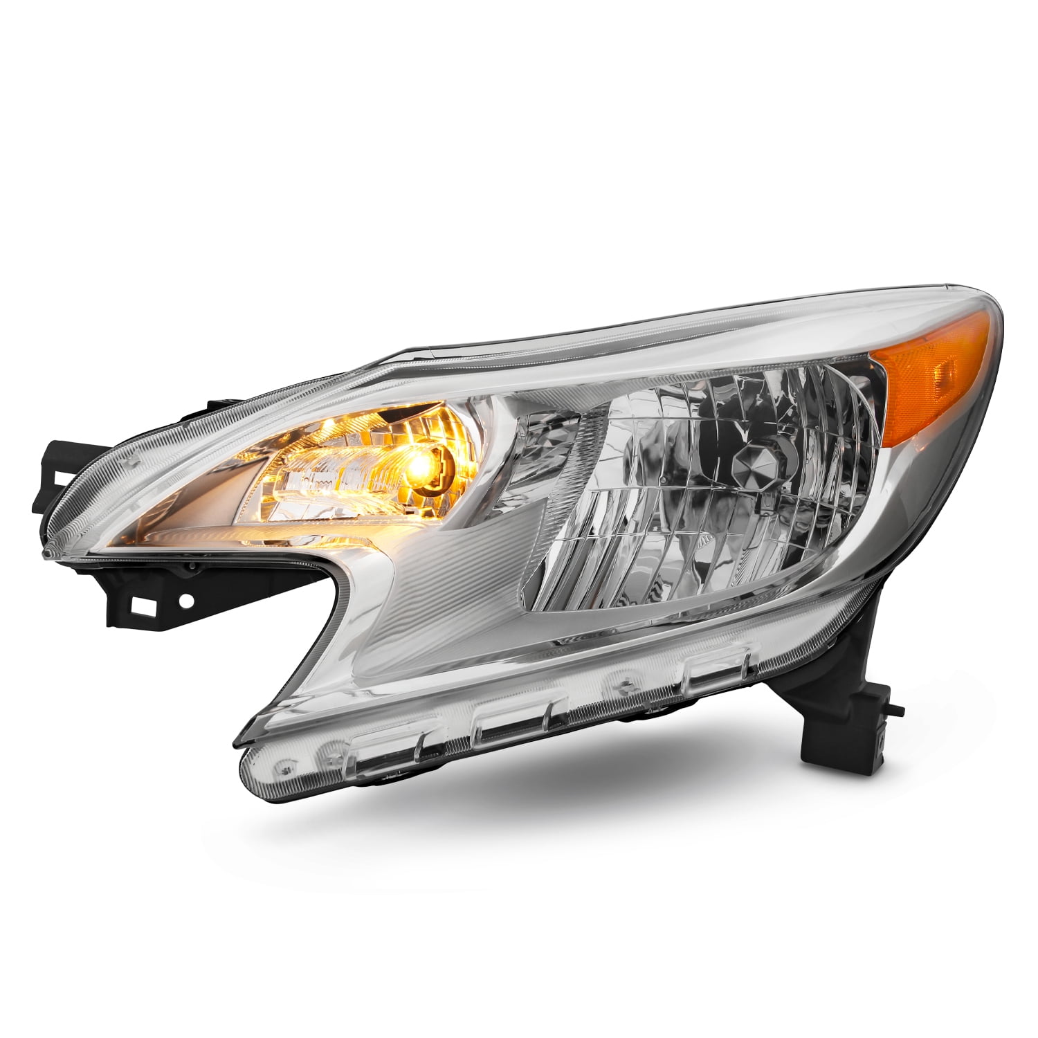 AKKON - Chrome Headlight with Clear Lens for 2014-2016 Nissan Versa ...