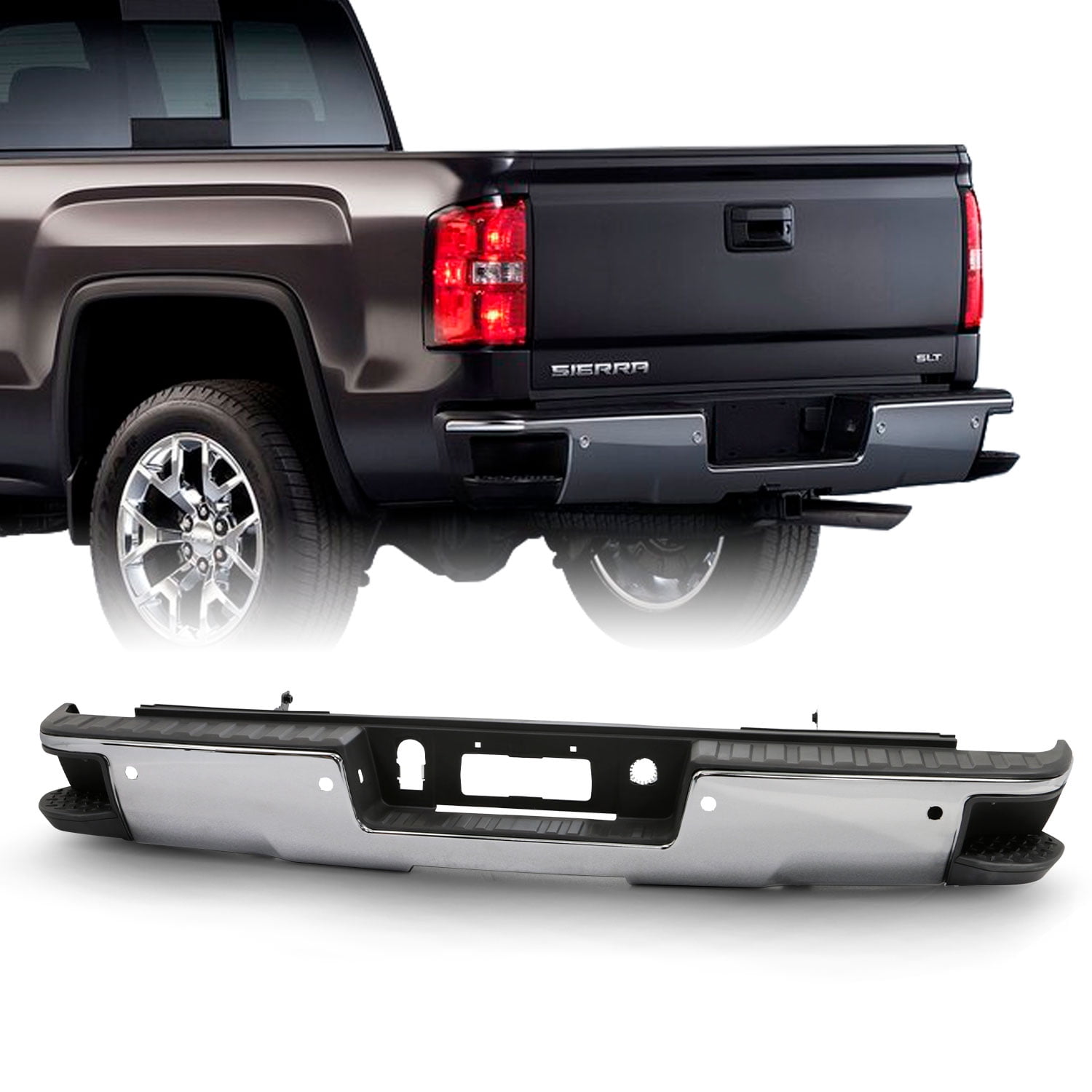 AKKON - Fits 2014-2018 Chevy Silverado/ GMC Sierra 1500 Chrome Rear ...