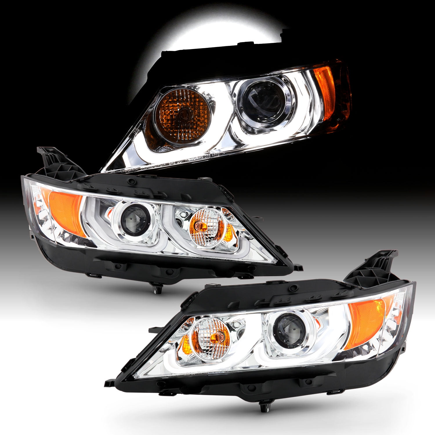 AKKON - Fits 2014-2020 Chevy Impala Sedan LED [Dual Tube] Halogen Type ...