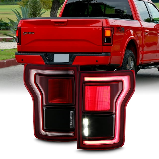 AKKON - Fits 2015-2020 Ford F-150 Halogen Red Smoked Tail Lights Pair ...