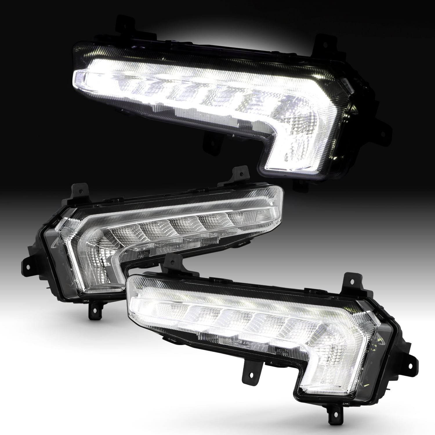 AKKON - Fits 2016 2017 2018 Chevy Malibu Sedan LED DRL Chrome Driving ...