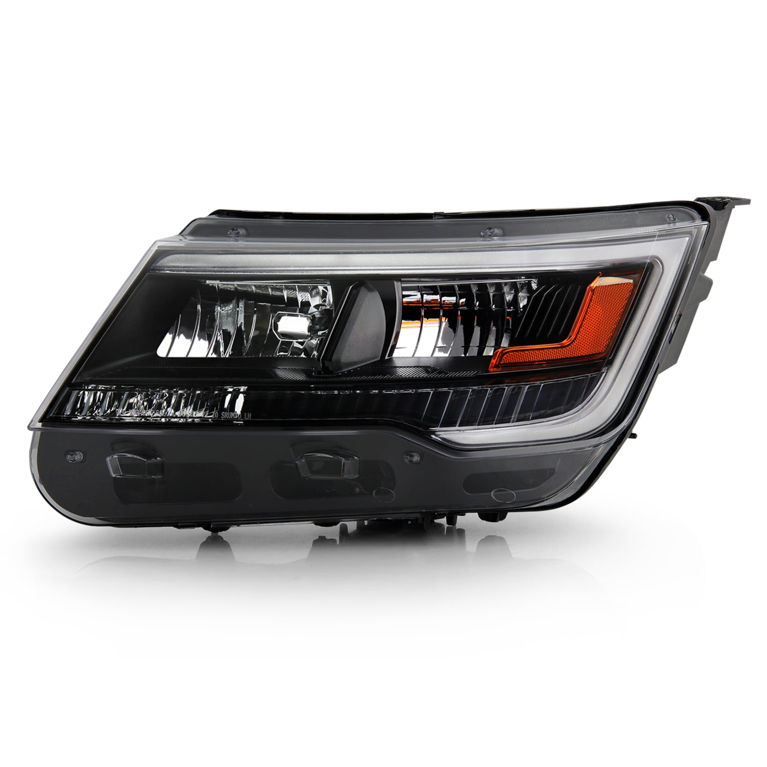 AKKON - Fits 2016-2019 Ford Explorer Sport Model LED DRL Black ...