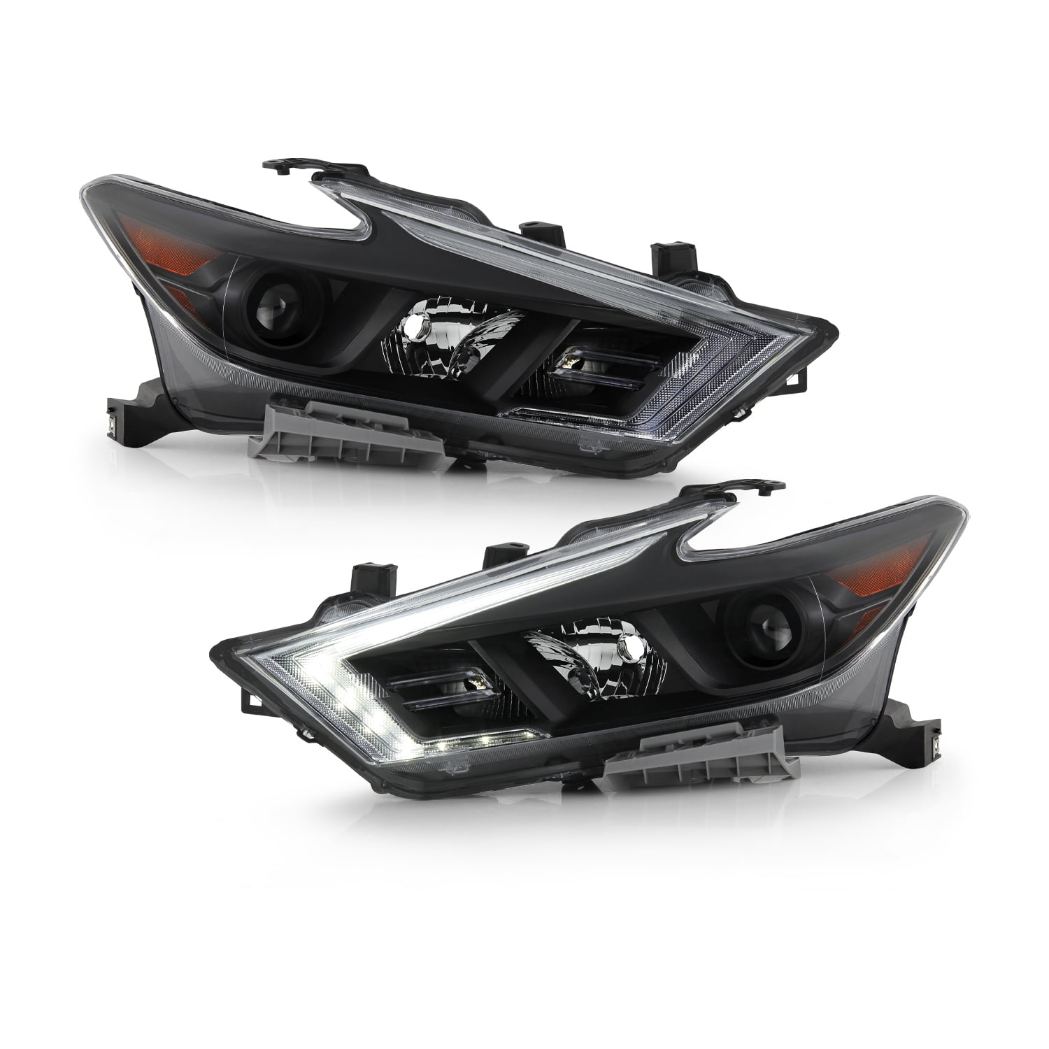 AKKON - Fits 2016-2018 Maxima S SL SV Sedan LED DRL Running Turn Signal ...