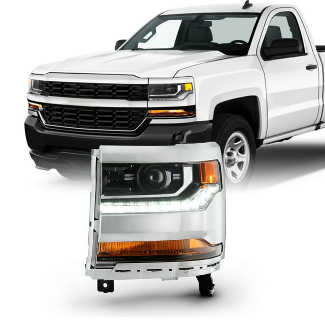 AKKON - Fits 2016-2019 Chevy Silverado 1500 [HID/Xenon Type] Projector ...