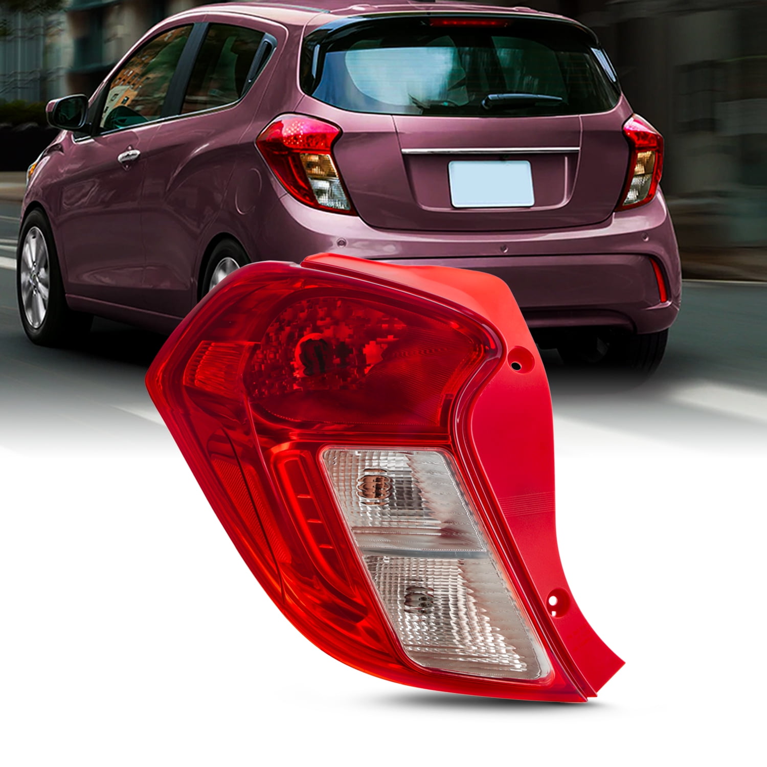 AKKON Red Clear Tail Light Lens, Driver Left Side, Fits 2016-2022 Chevy ...