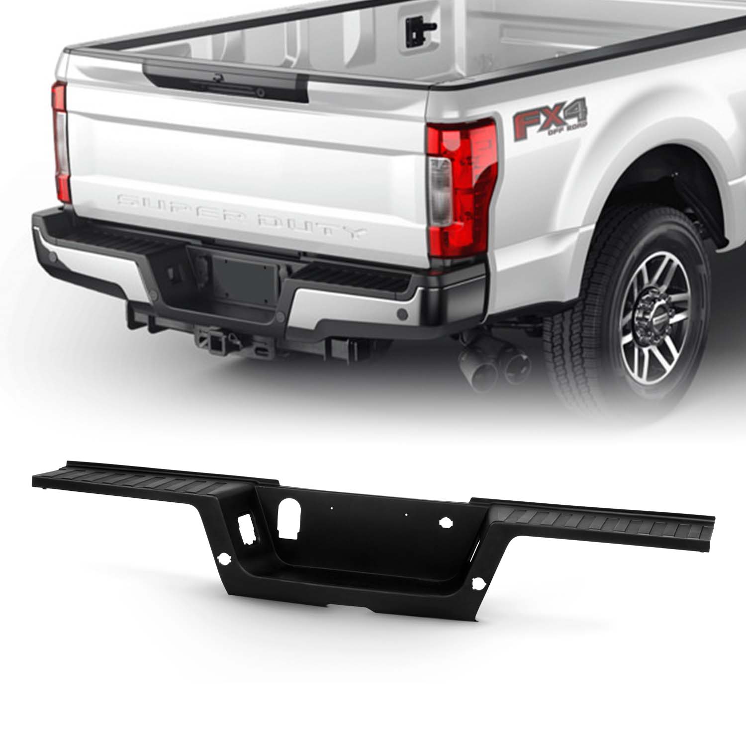 AKKON - Fits 2017 2018 2019 Ford F250/F350 Super Duty Black Finish Rear ...