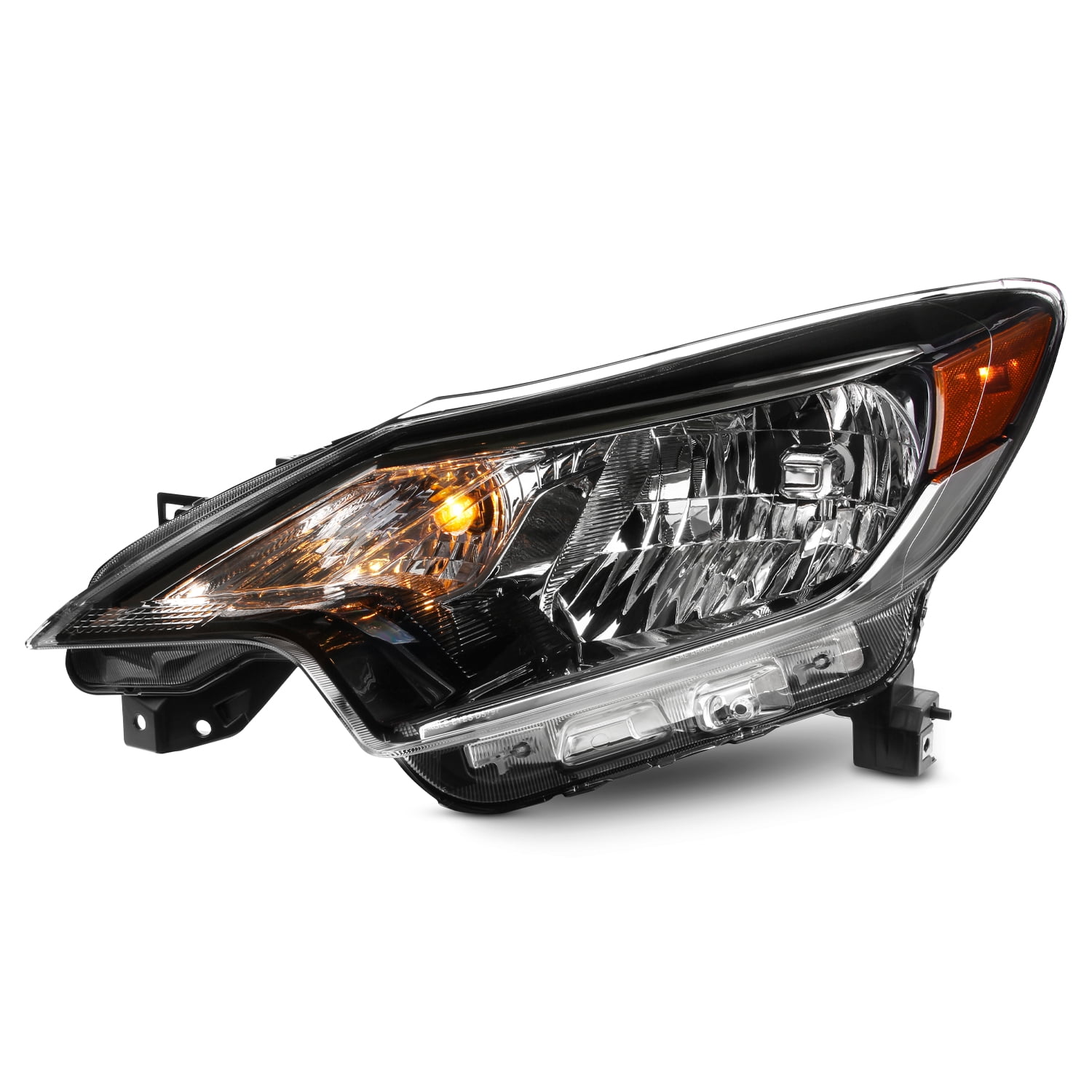 AKKON - Fits 2017 2018 2019 Nissan Versa Note Black Headlight Headlamp ...