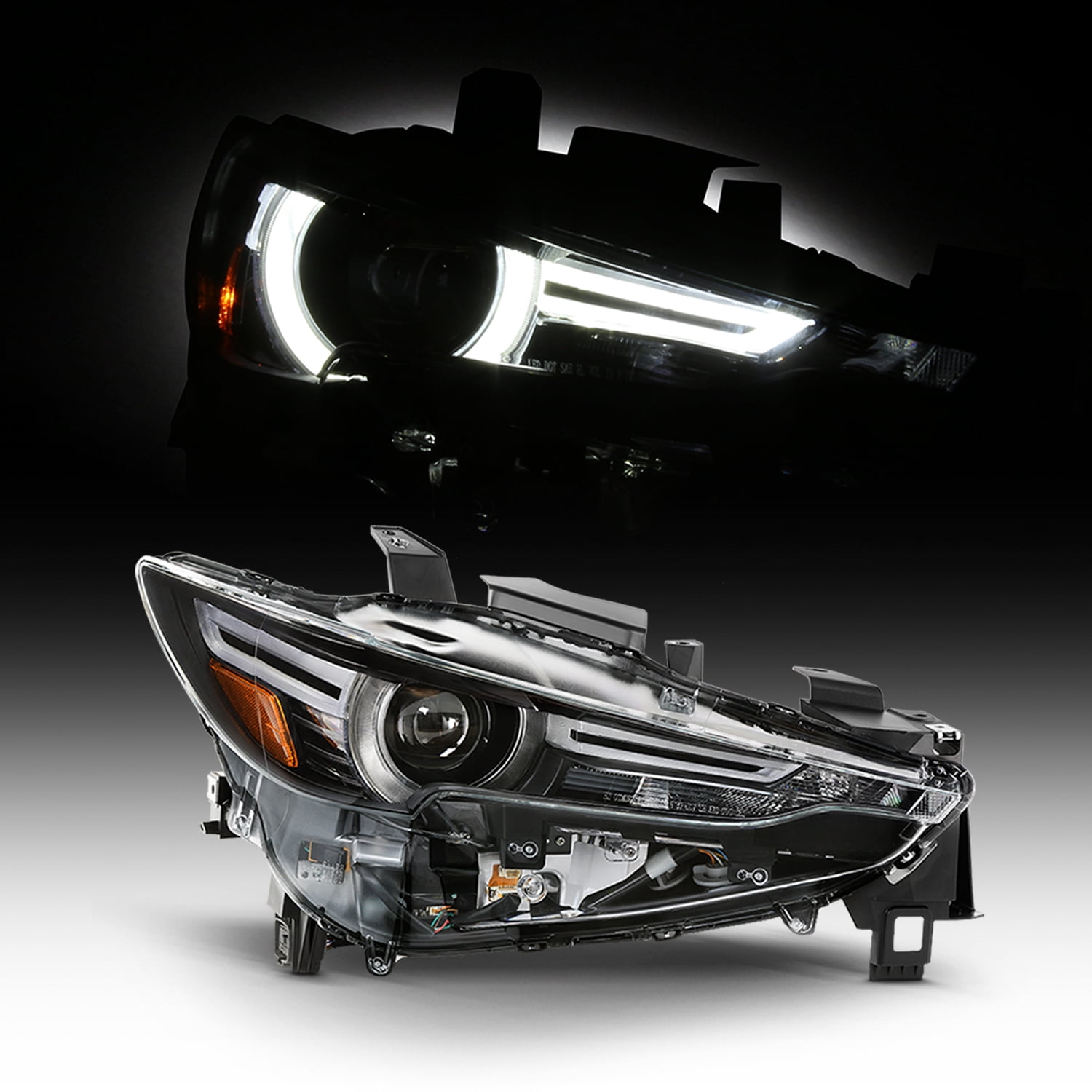 AKKON - Fits 2017-2021 Mazda CX-5 Full LED Tube w/ AFS Projector ...