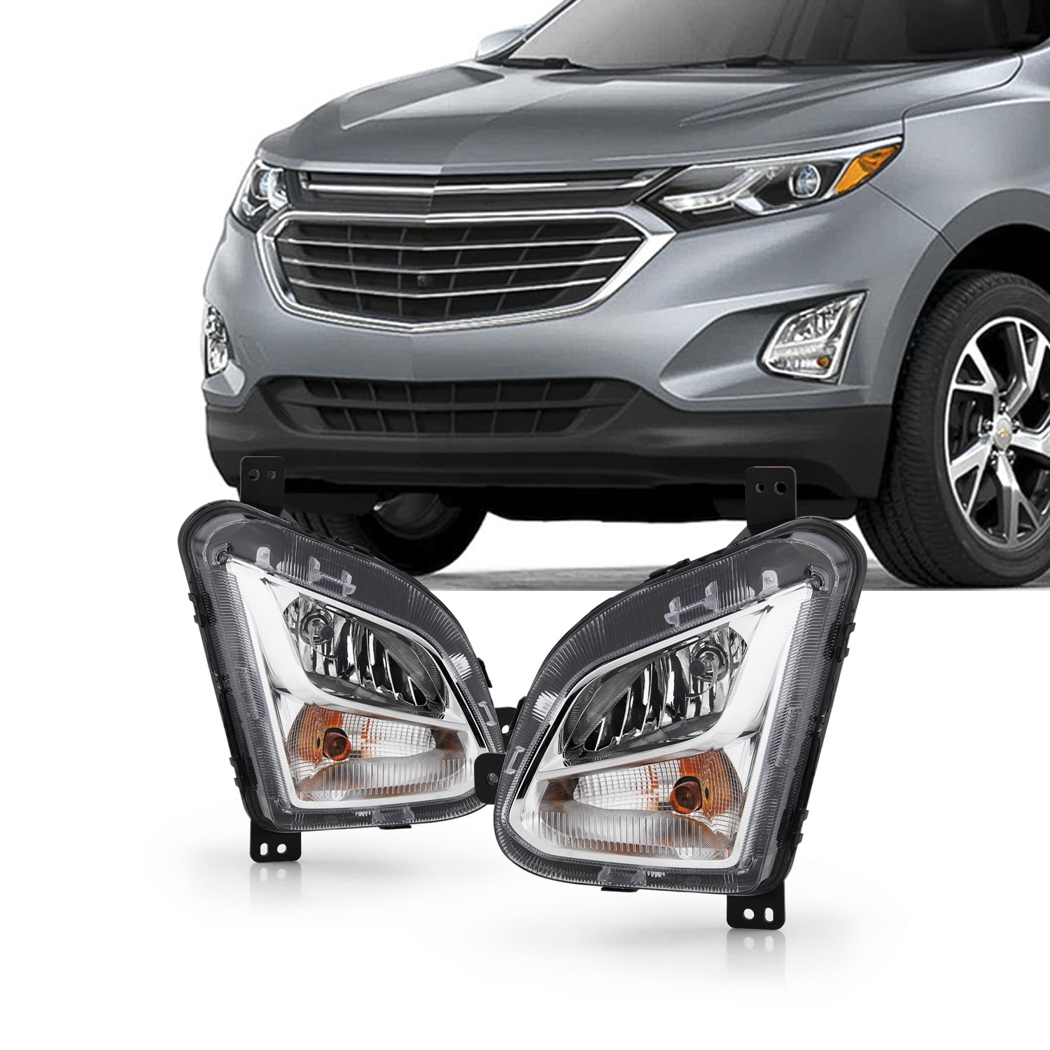 AKKON - Fits 2018 2019 2020 2021 Chevy Equinox Bumper Fog Light w ...