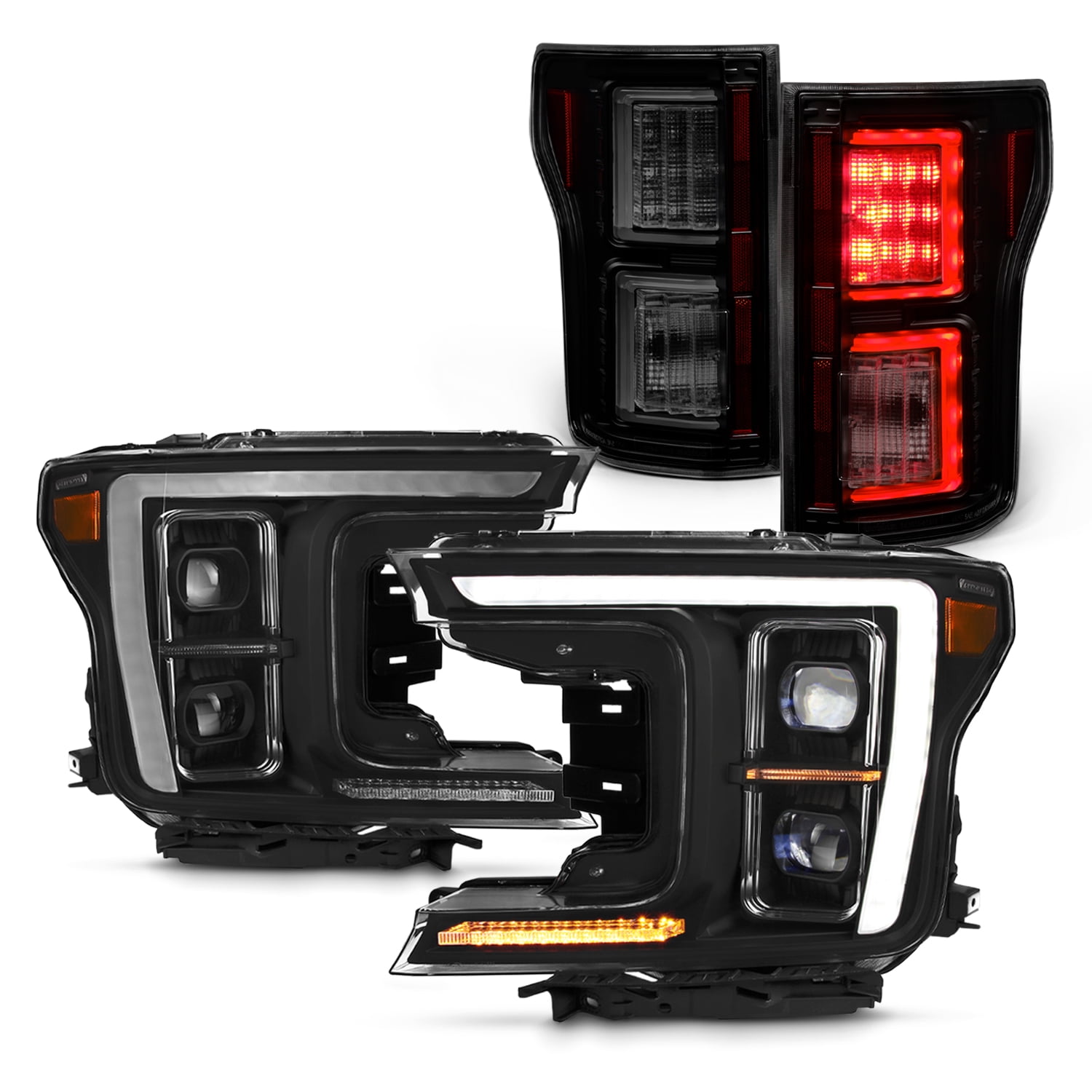 AKKON LED Headlight and Tail Light for 2018-2020 Ford F150 with ...