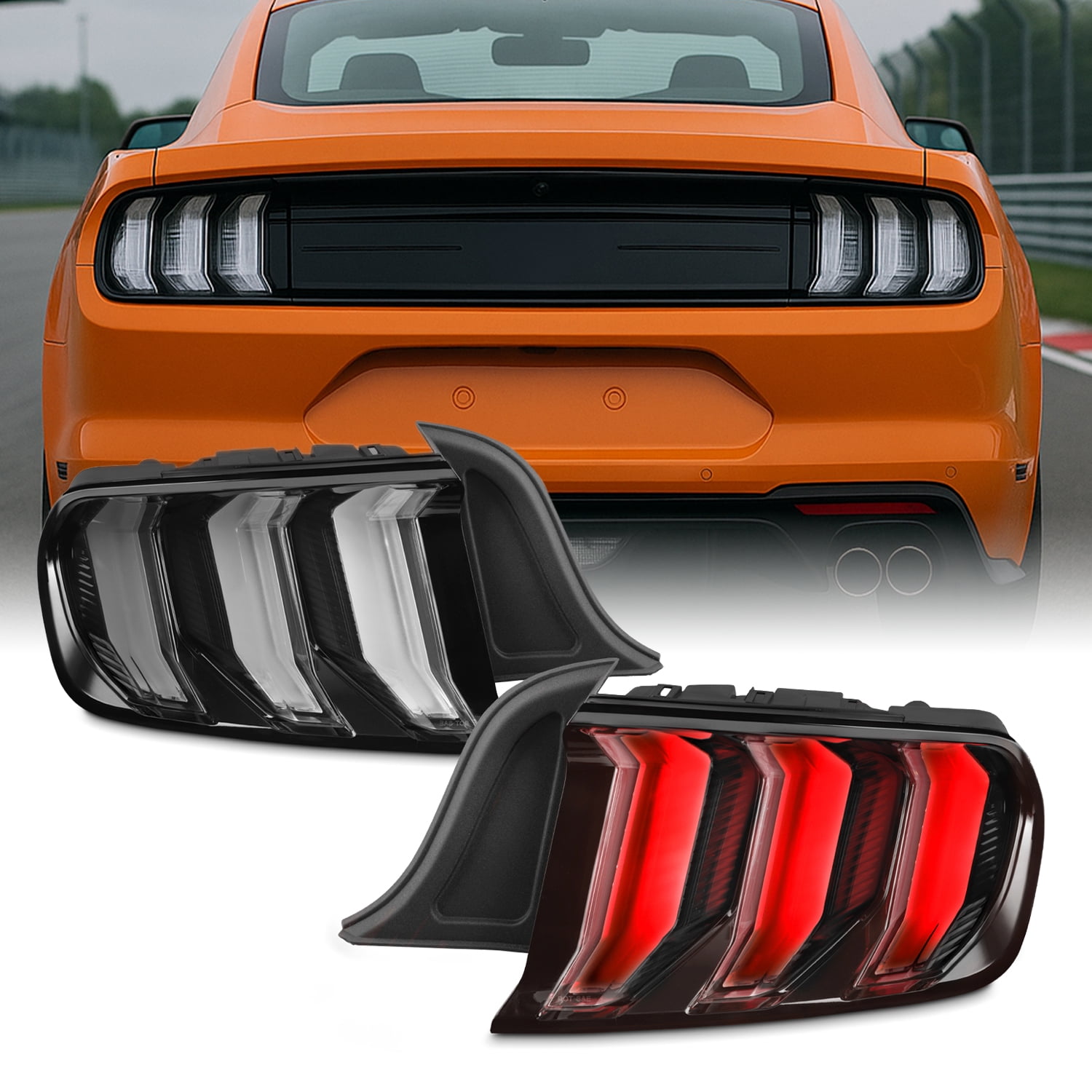 AKKON - Fits 2018-2023 Ford Mustang [Full LED] Running Sequential Turn ...