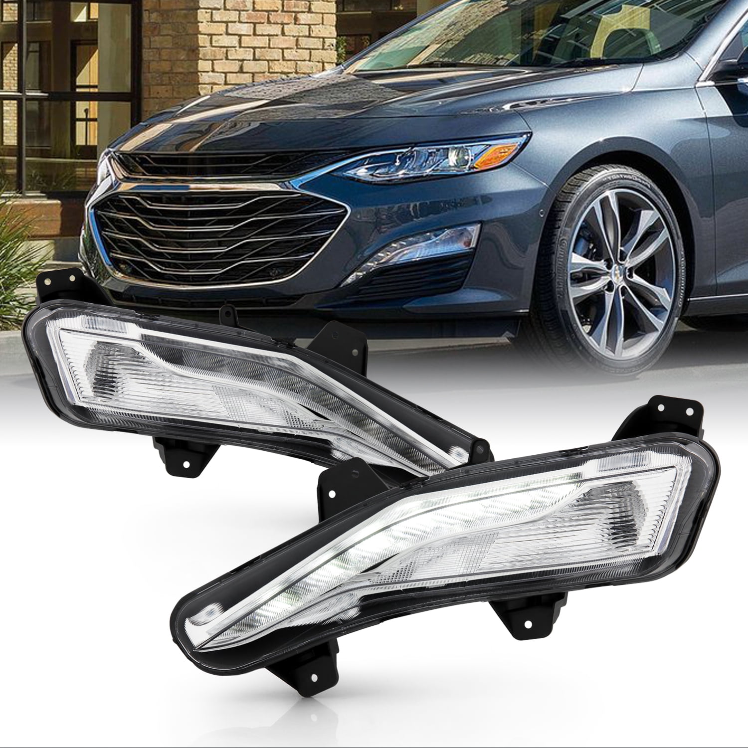 AKKON - Fits 2019-2024 Chevy Malibu Sedan LED DRL Model Bumper Turn ...