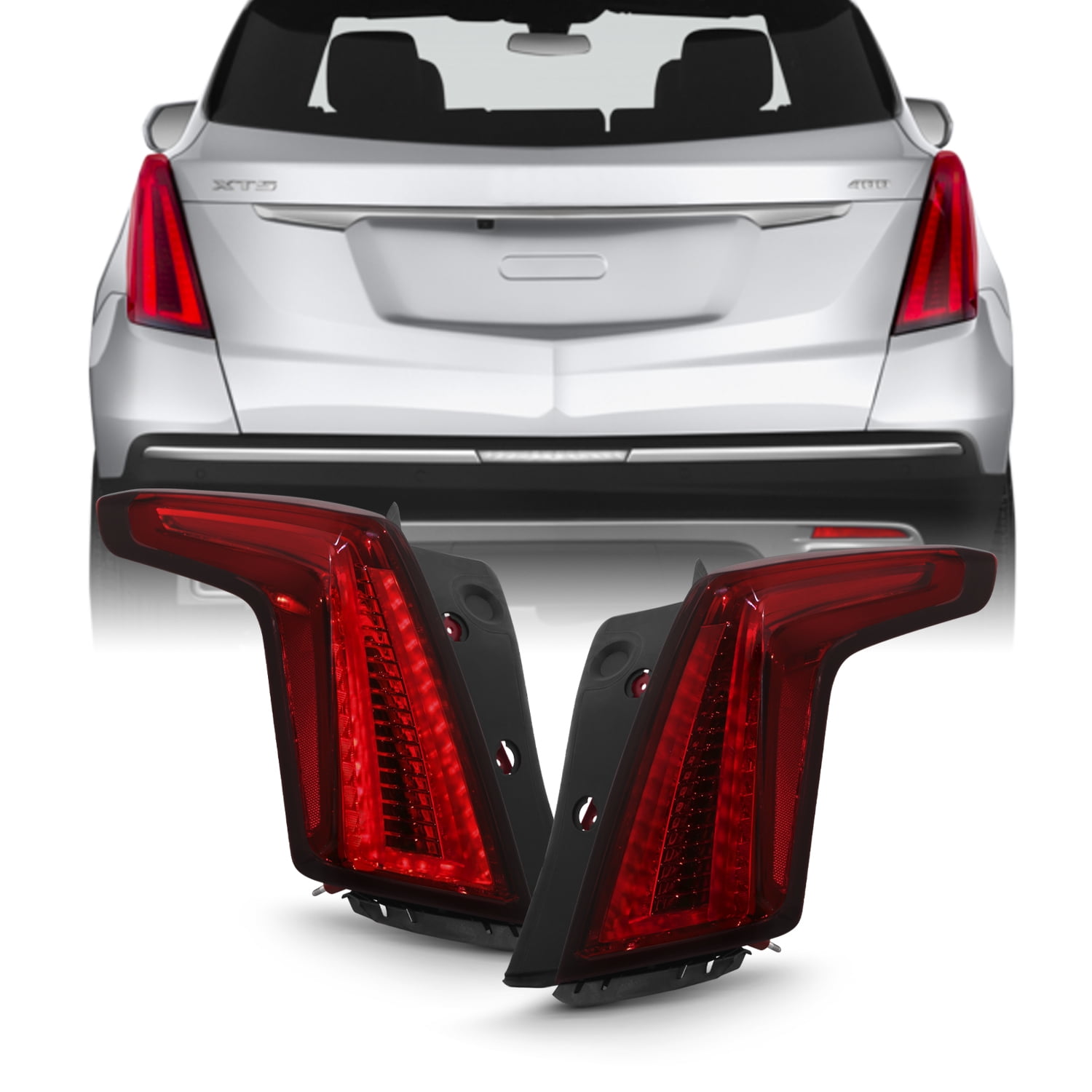 AKKON - Fits 2020-2022 Cadillac XT5 OE Style Full LED Tail Lights Dark ...