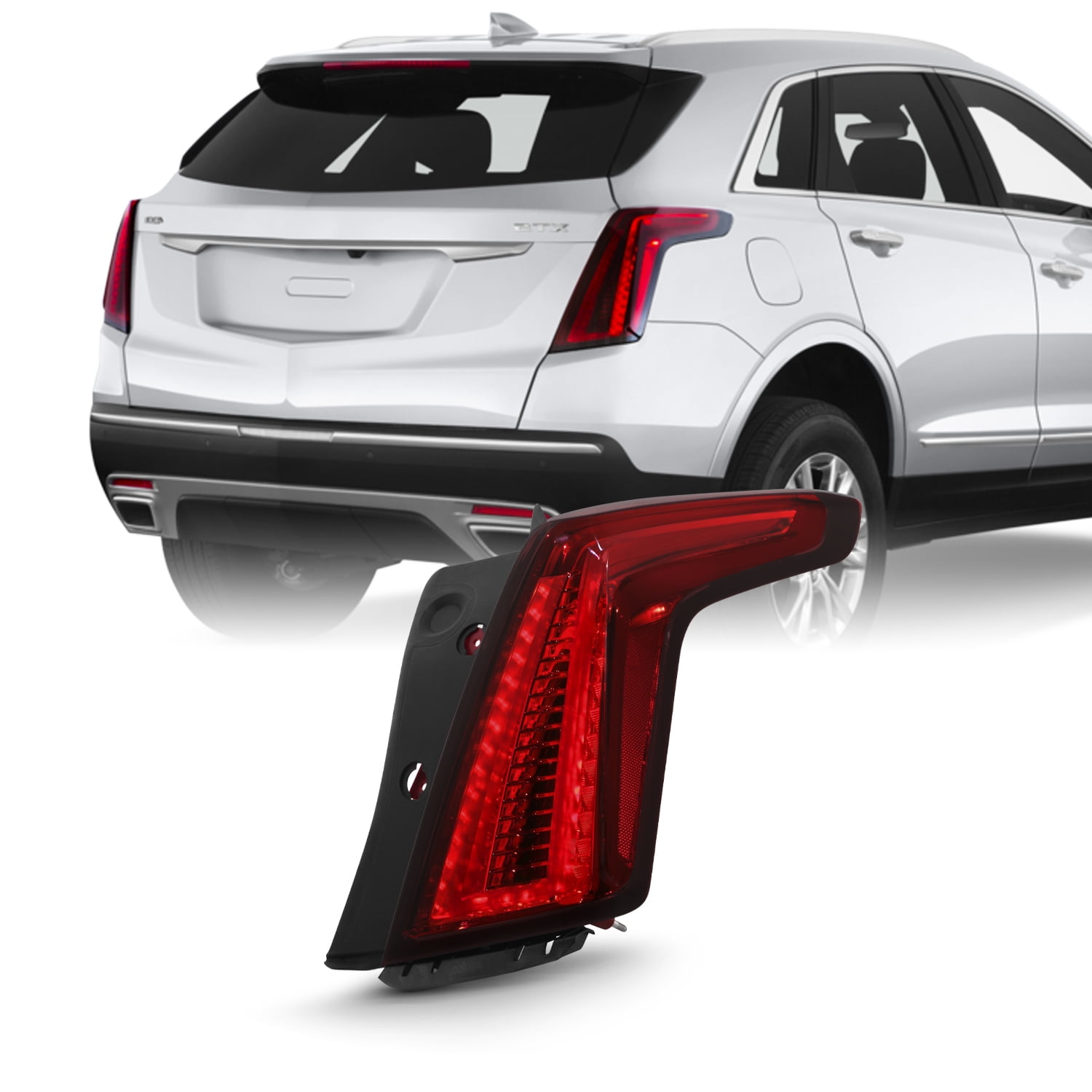 AKKON - Fits 2020-2022 Cadillac XT5 OE Style Full LED Tail Lights Dark ...
