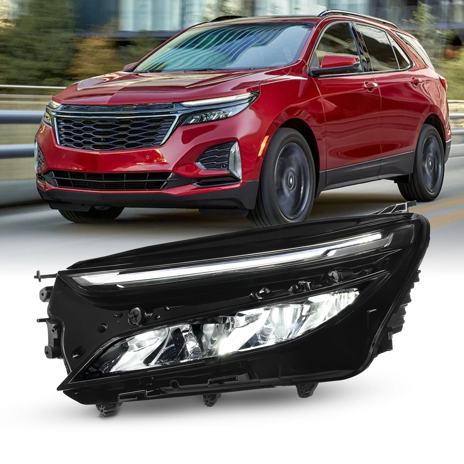 AKKON - Fits 2022-2024 Chevy Equinox LT / RS [FULL LED] Running Turn ...