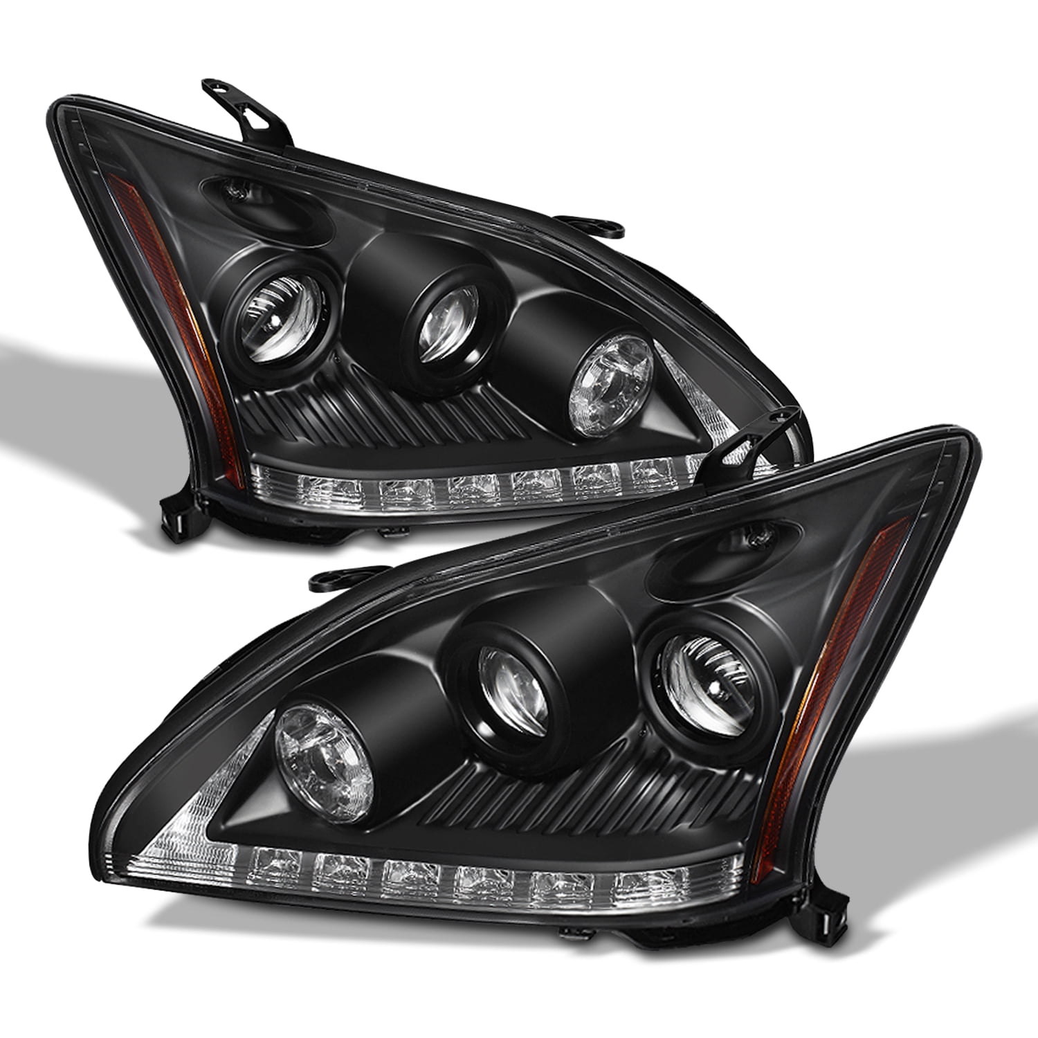 AKKON - For 04-06 Lexus RX330 Halogen Type Black Bezel Halo Ring Design ...