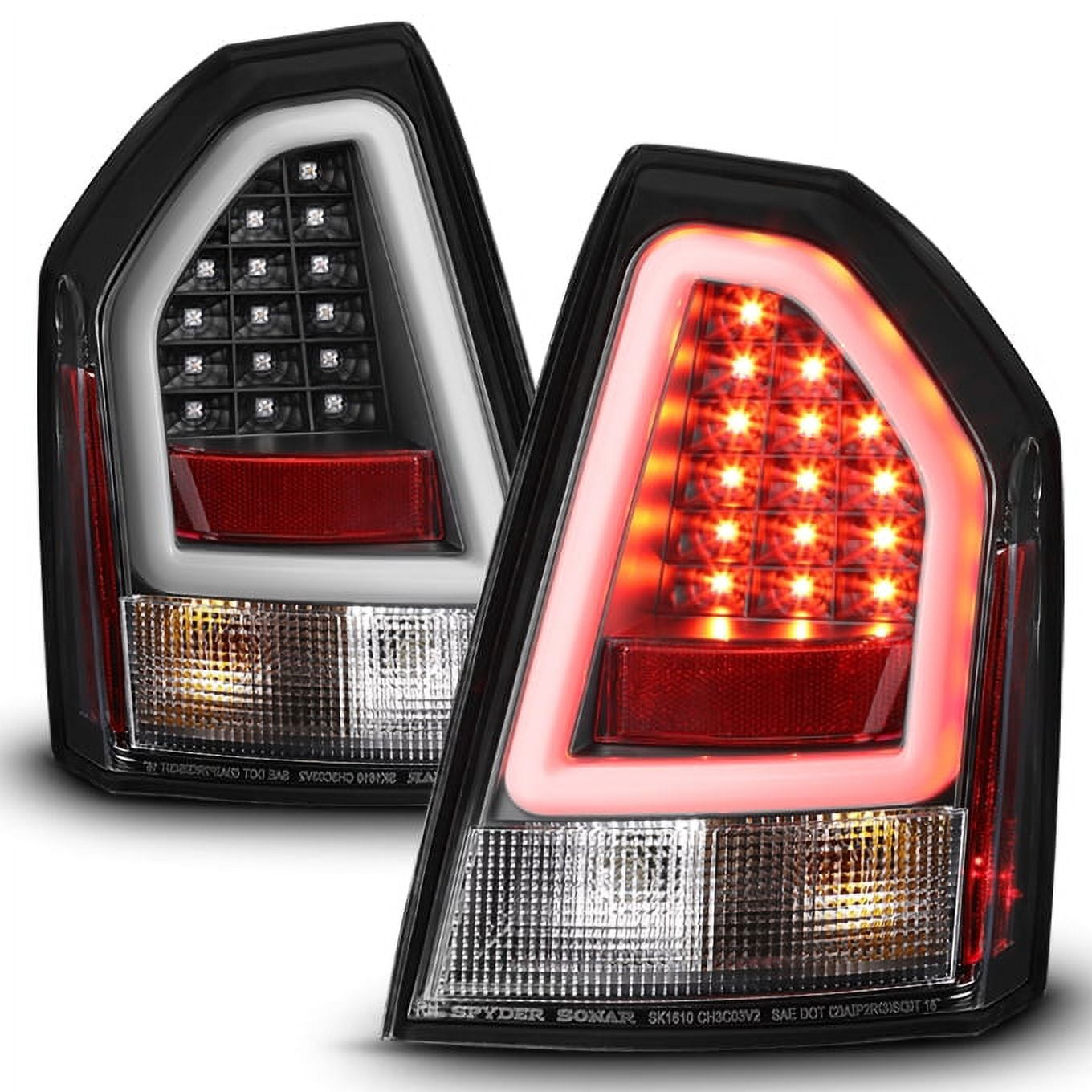 AKKON - For 05 06 07 Chrysler 300C SRT8 Black Bezel LED Parking Light ...