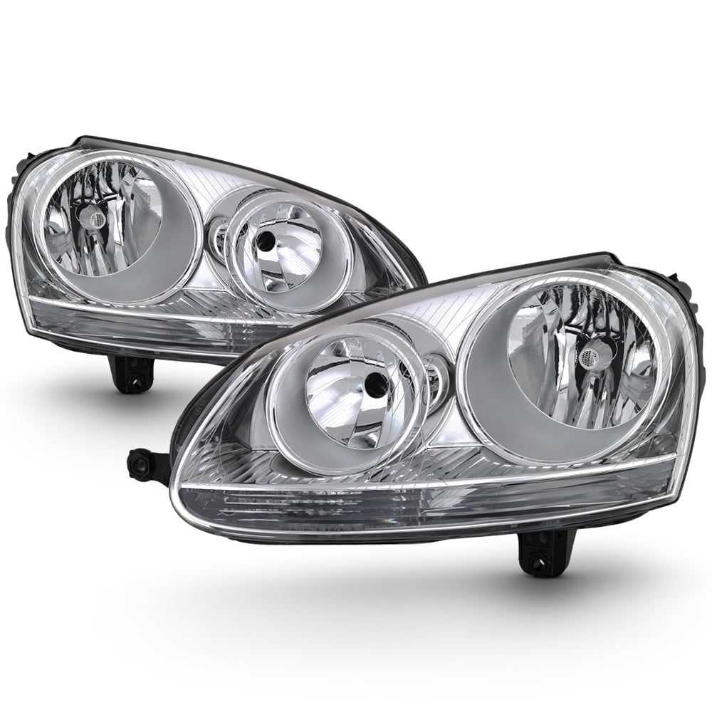 AKKON - Chrome Housing Headlight Lamps Assembly for 06-09 VW GTI ...