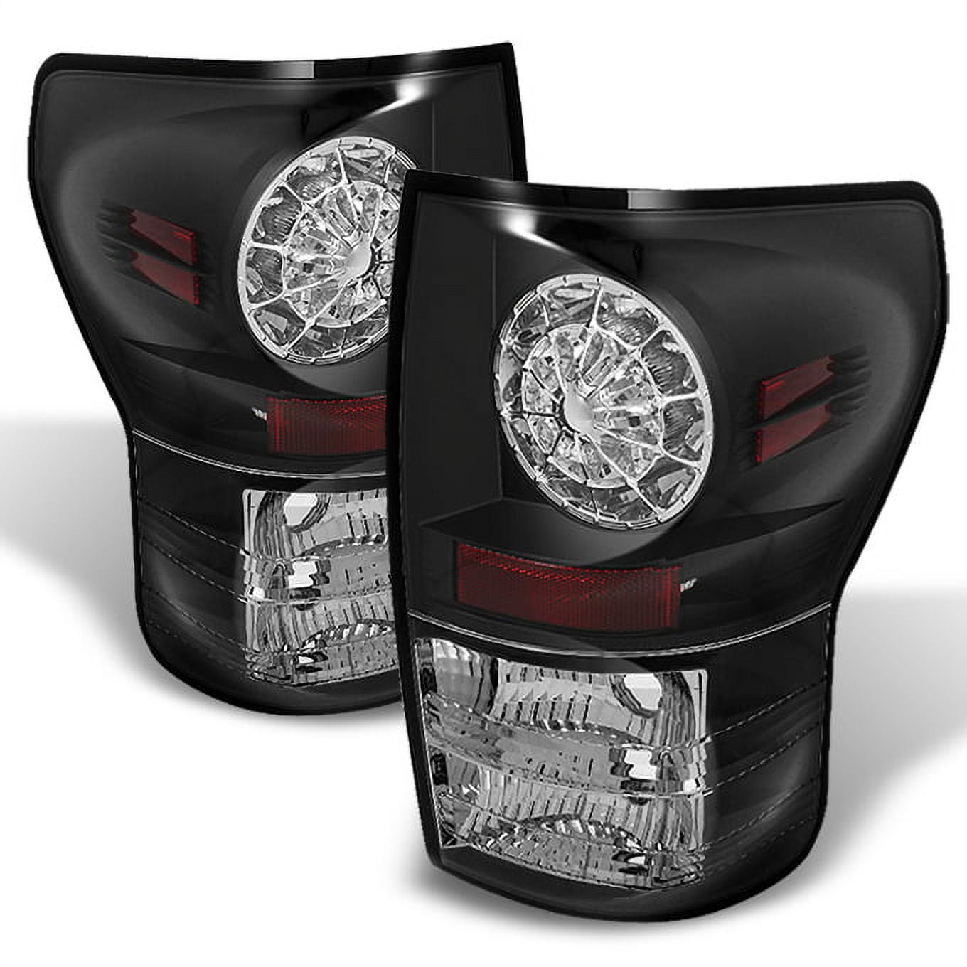 AKKON LED Tail Lights for 2007-2013 Toyota Tundra Pickup, Black Bezel ...