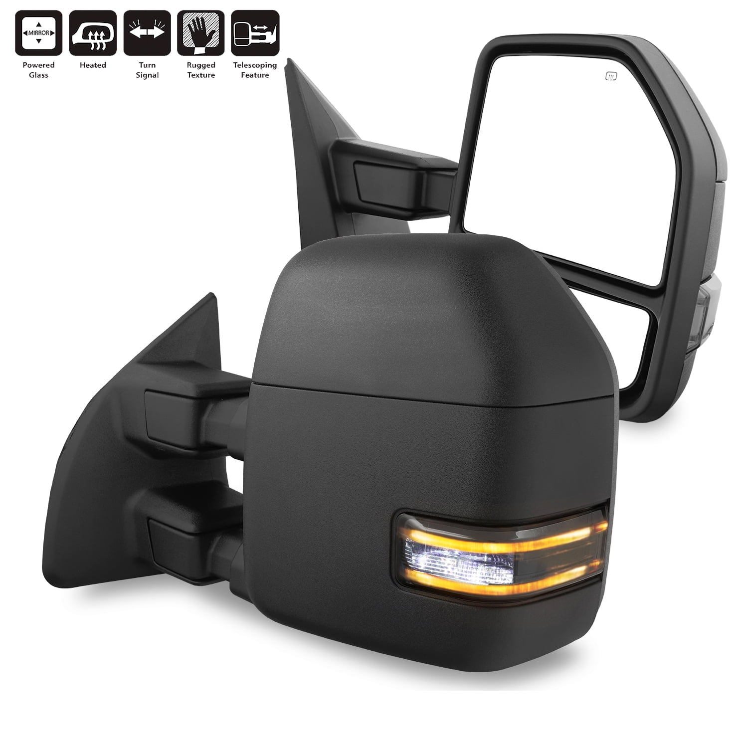 AKKON - Pair of Power, Heated, Turn Signal Towing Side Mirrors for 08 ...