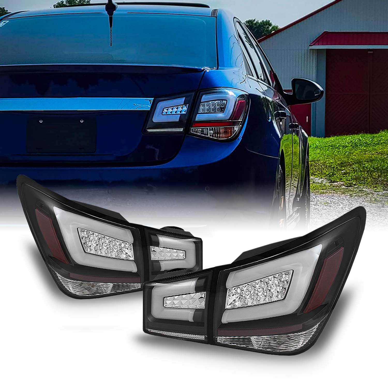 AKKON LED Tail Lights for 2010-2015 Chevy Cruze & 2016 Limited J300 ...