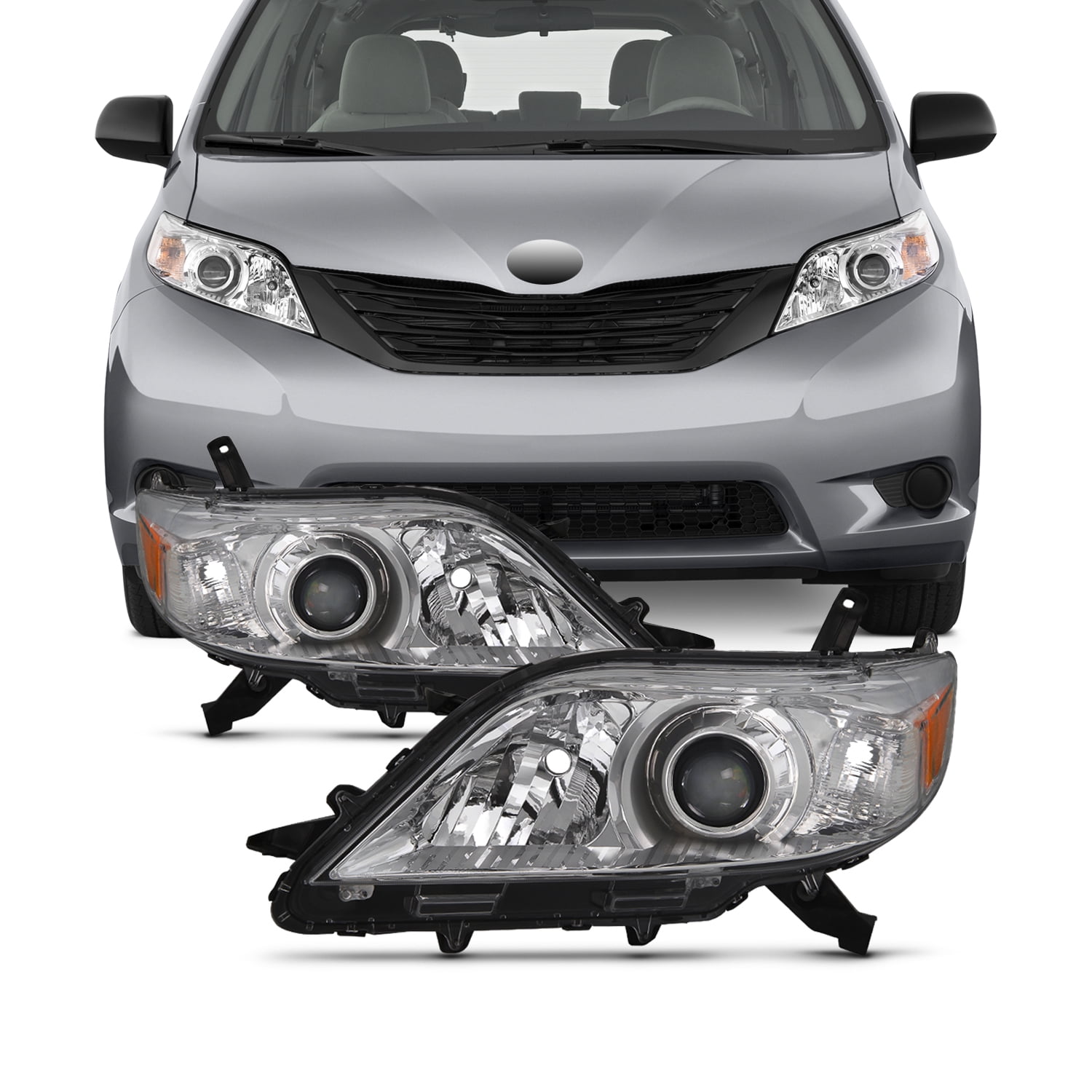 AKKON - For 11-17 Toyota Sienna XL30 Chrome Housing Factory Style ...