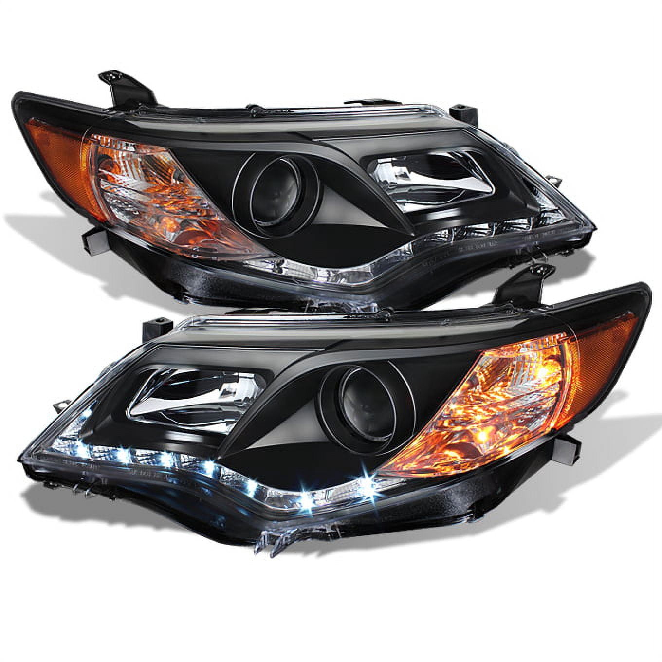 AKKON - For 12-14 Toyota Camry XV50 Black Bazel DRL Daylight LED Strip ...