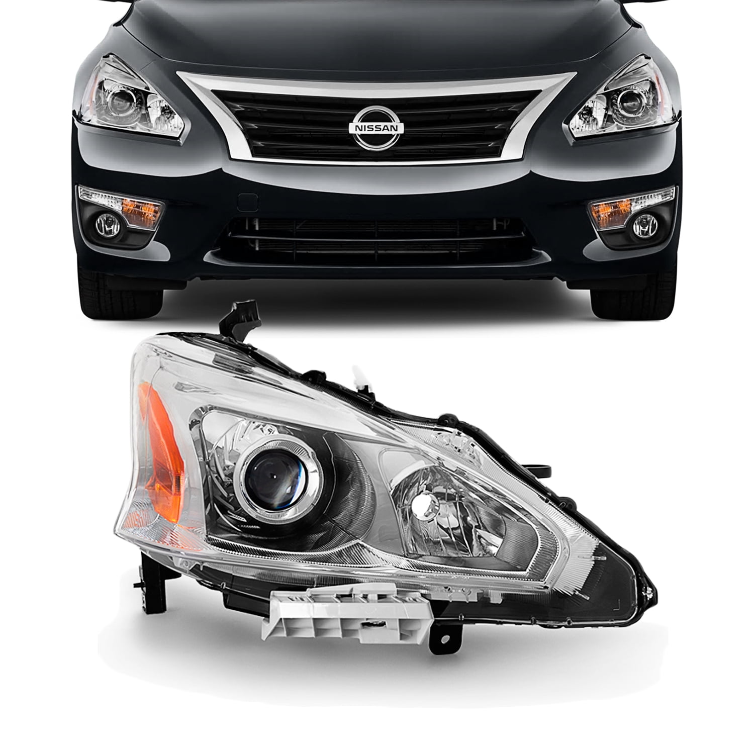 AKKON - For 13-15 Altima 4 Doors Sedan Halogen Type Headlight Lamp ...