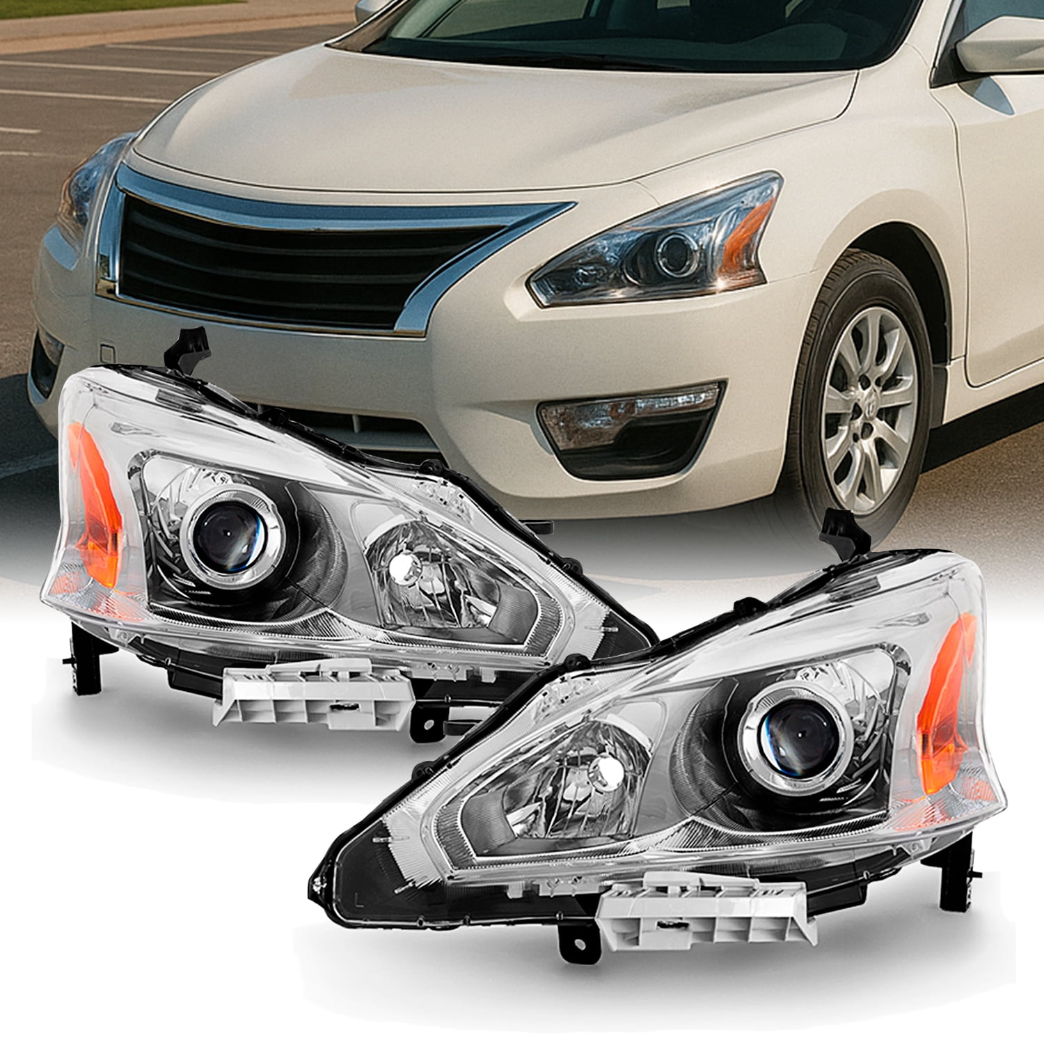 AKKON - 13-15 Altima 4 Doors Sedan Nissan Halogen Type Headlights ...