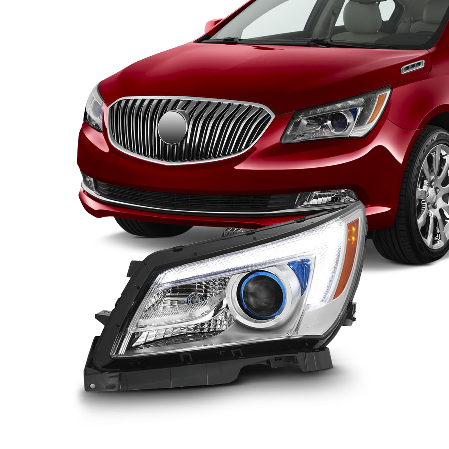 AKKON - For 14-16 Buick LaCrosse Driver Left Side [Halogen Type Only ...