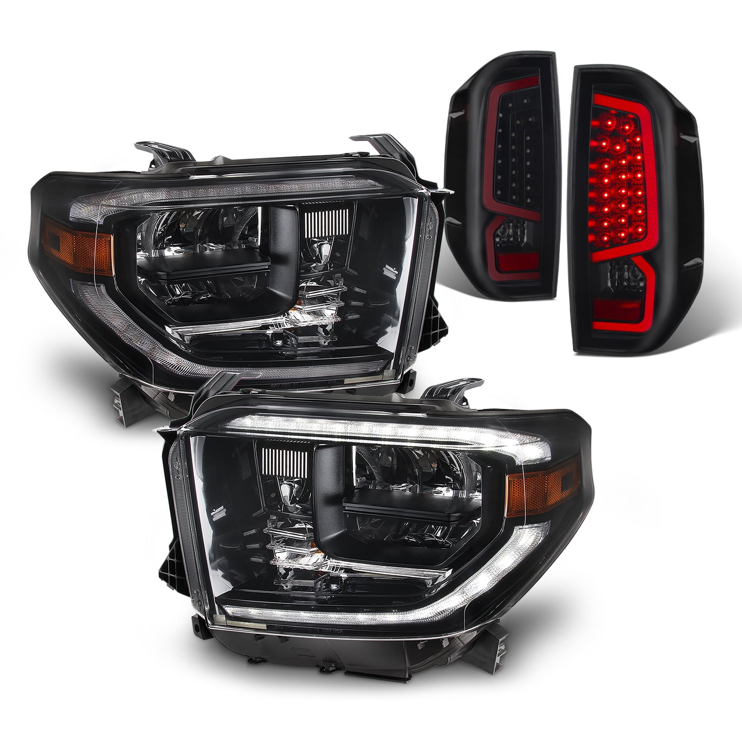 AKKON - For 14-17 Tundra [NON LED DRL] Full LED Retrofit Headlight ...