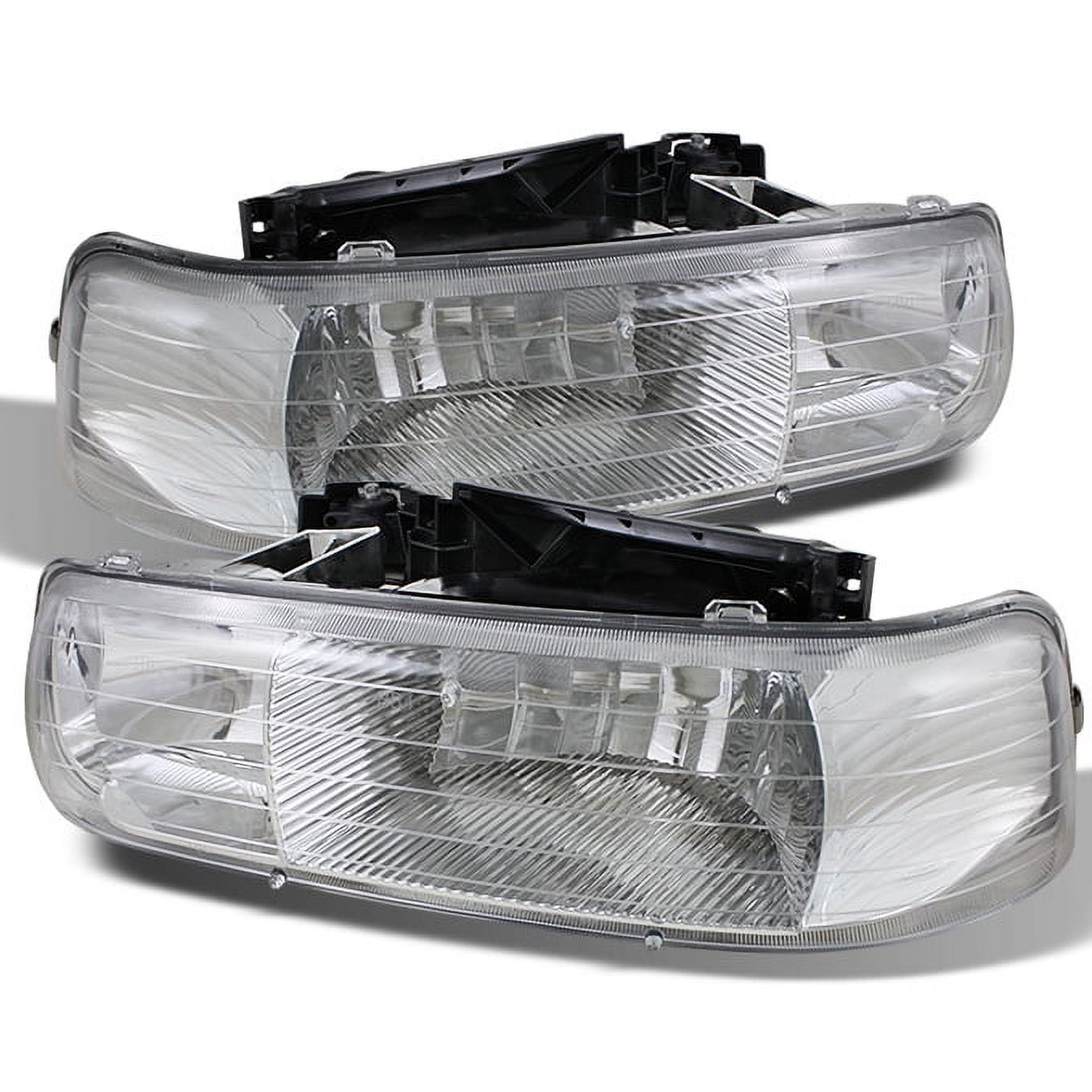 AKKON - For 1999-2002 Chevy Silverado 00-06 Suburban Tahoe Chrome Clear ...