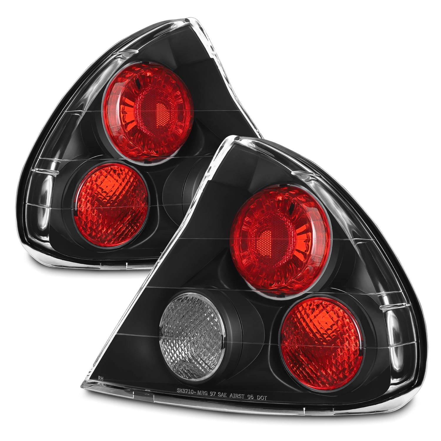 AKKON - For 1999-2002 Mitsubishi Mirage Black Altezza JDM Tail Light ...