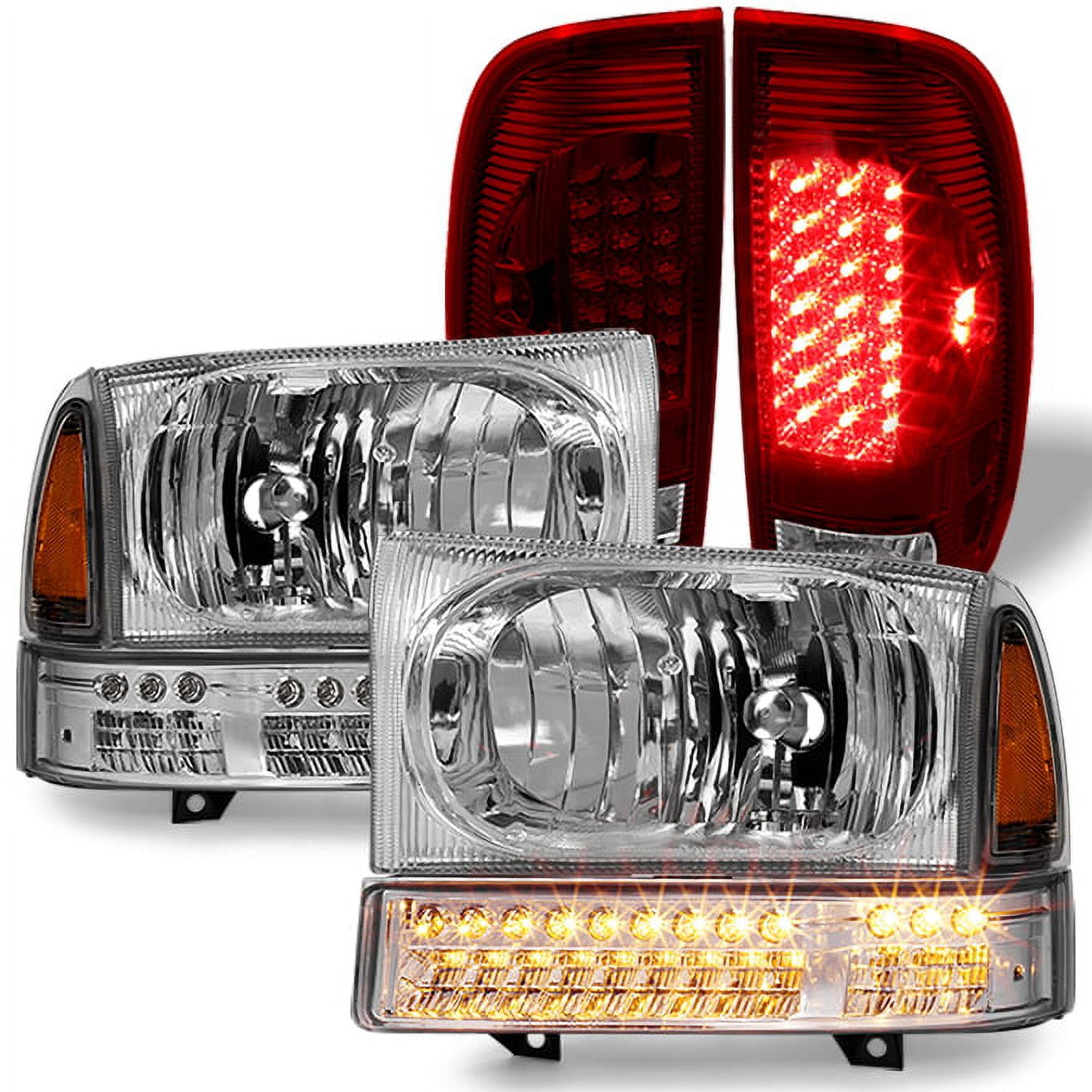 AKKON - For 1999-2004 Ford F250 F350 F450 Super Duty Headlights & LED ...