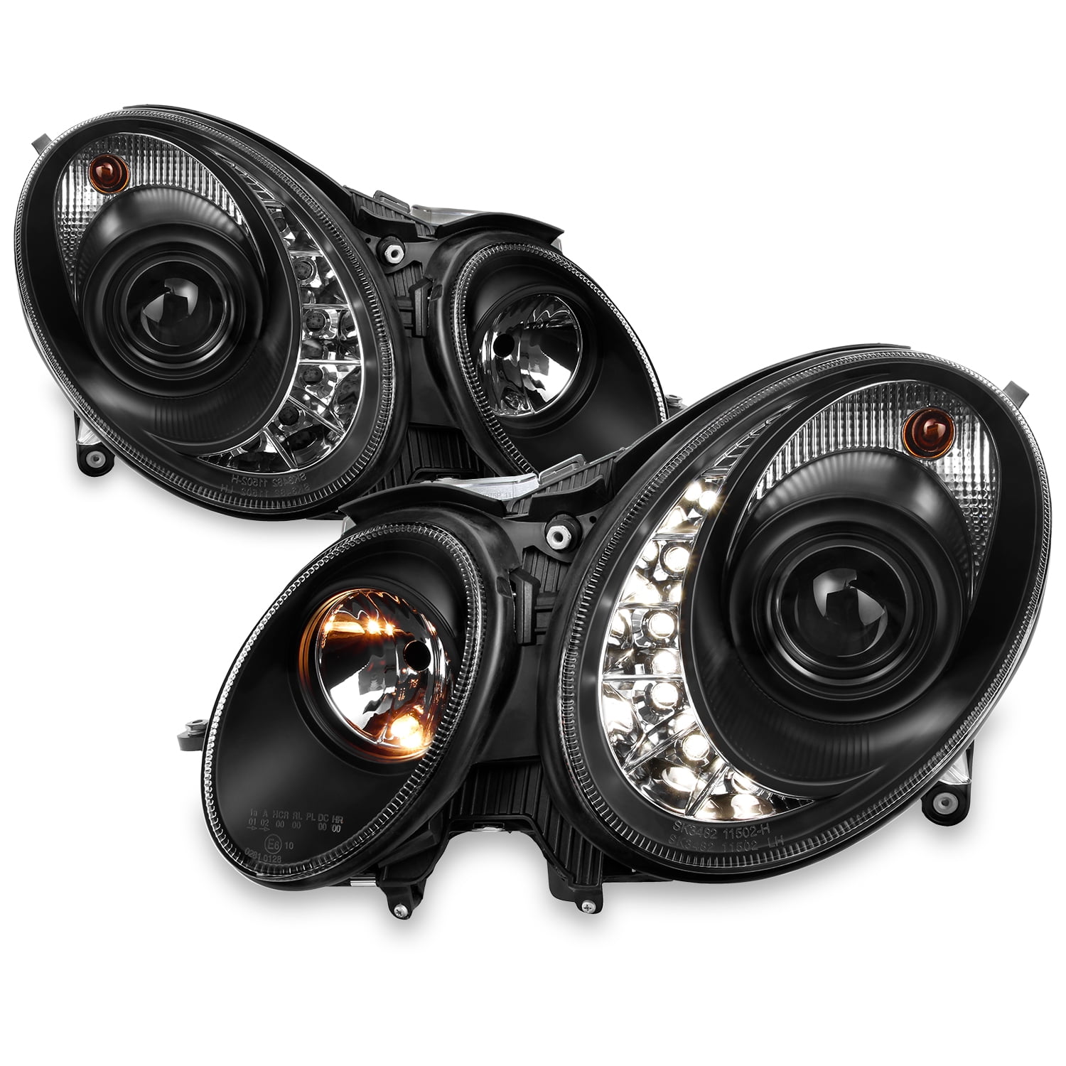 AKKON - For 2003 2004 2005 2006 Benz W211 E-Class 4 Doors Sedan Black ...